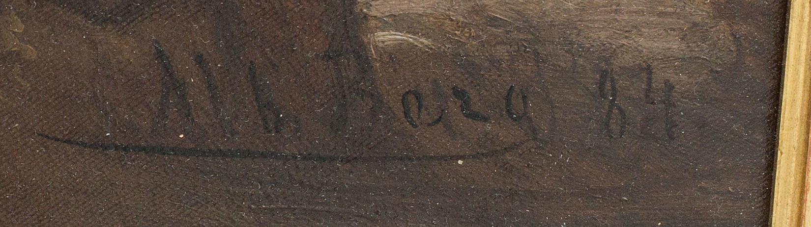 ALFRED BERG, olja på duk, signerad och daterad 84 (1884). - Bukowskis