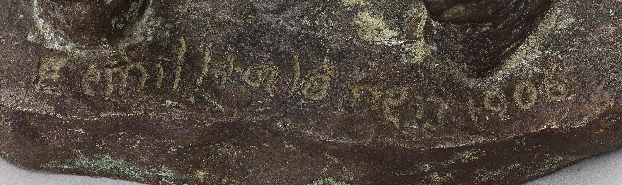 EMIL HALONEN, veistos, pronssia, massasigneerattu Eemil Halonen ja ...