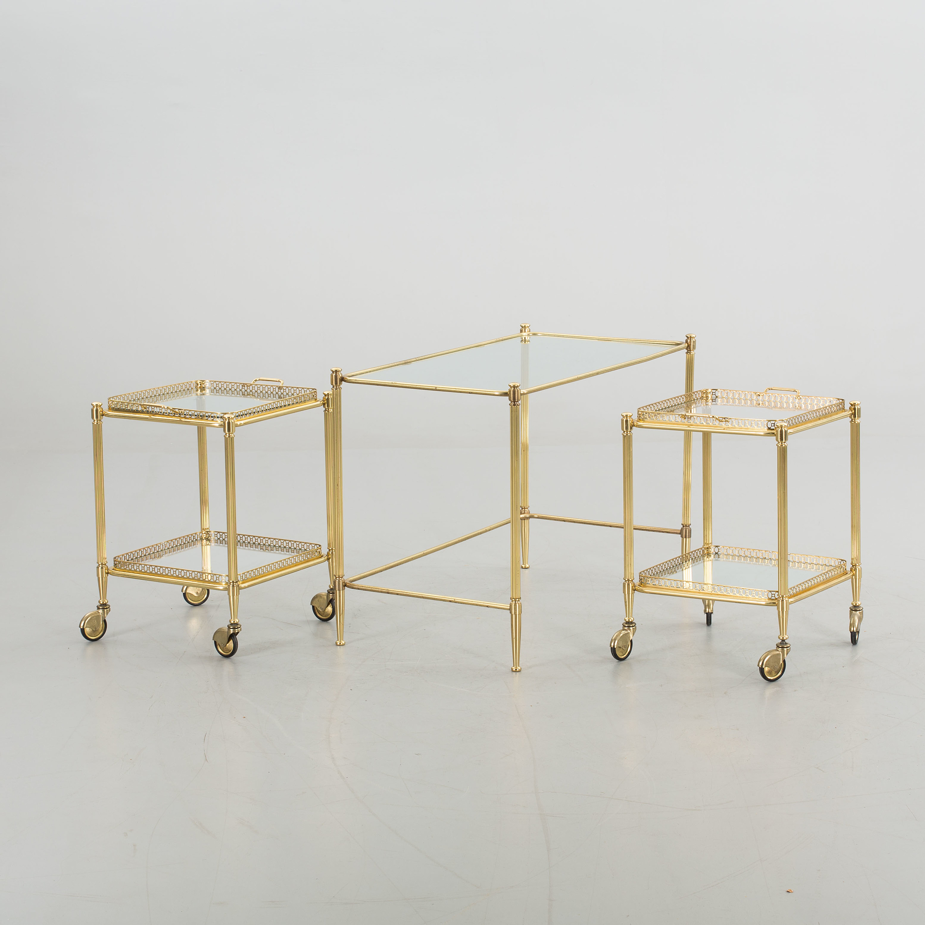 A SET OF THREE SMALL TABLES, second half of the 20th century. - Bukowskis