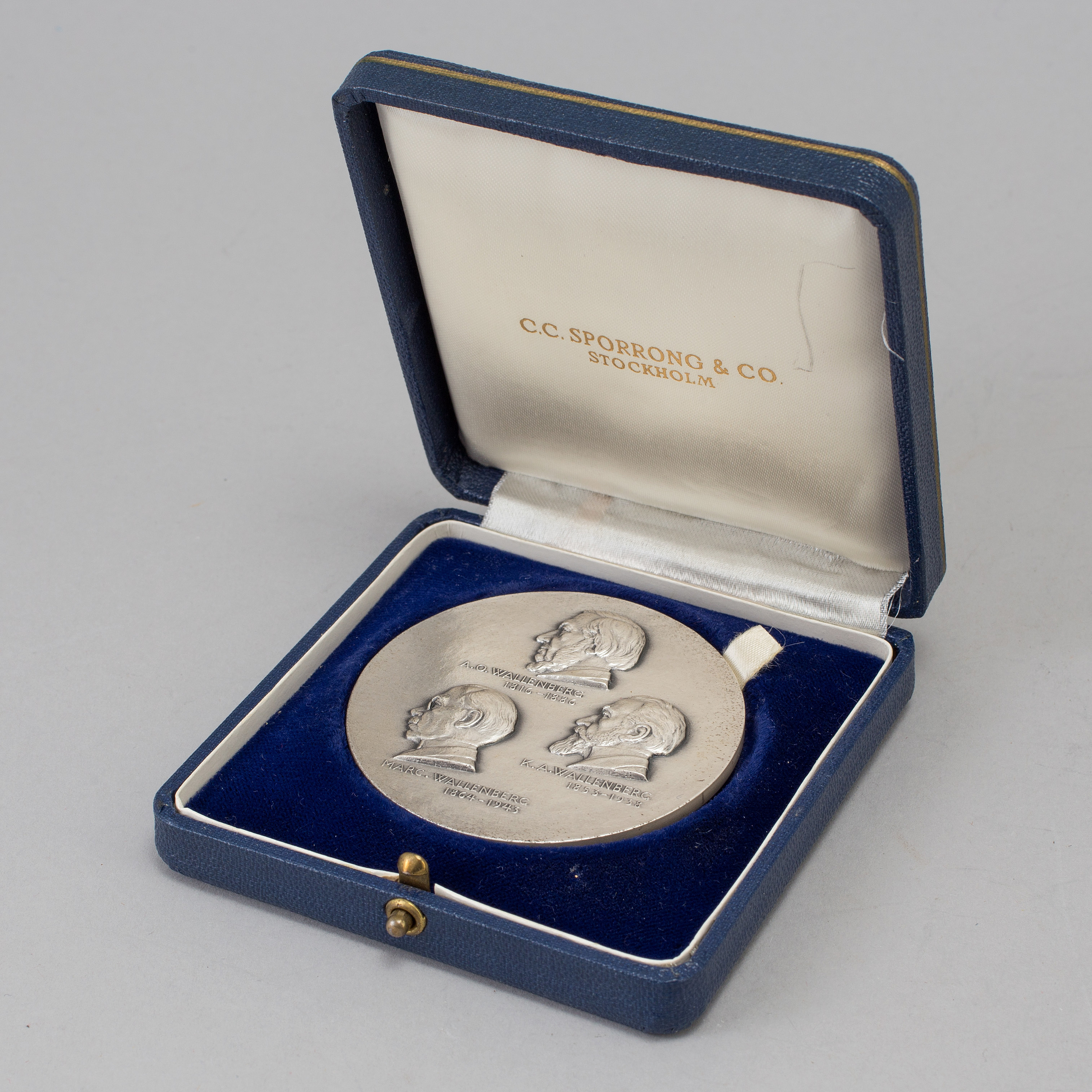 MINNESMYNT, silver, Stockholms Enskilda Bank, 1856-1956, Sporrong. Vikt ...