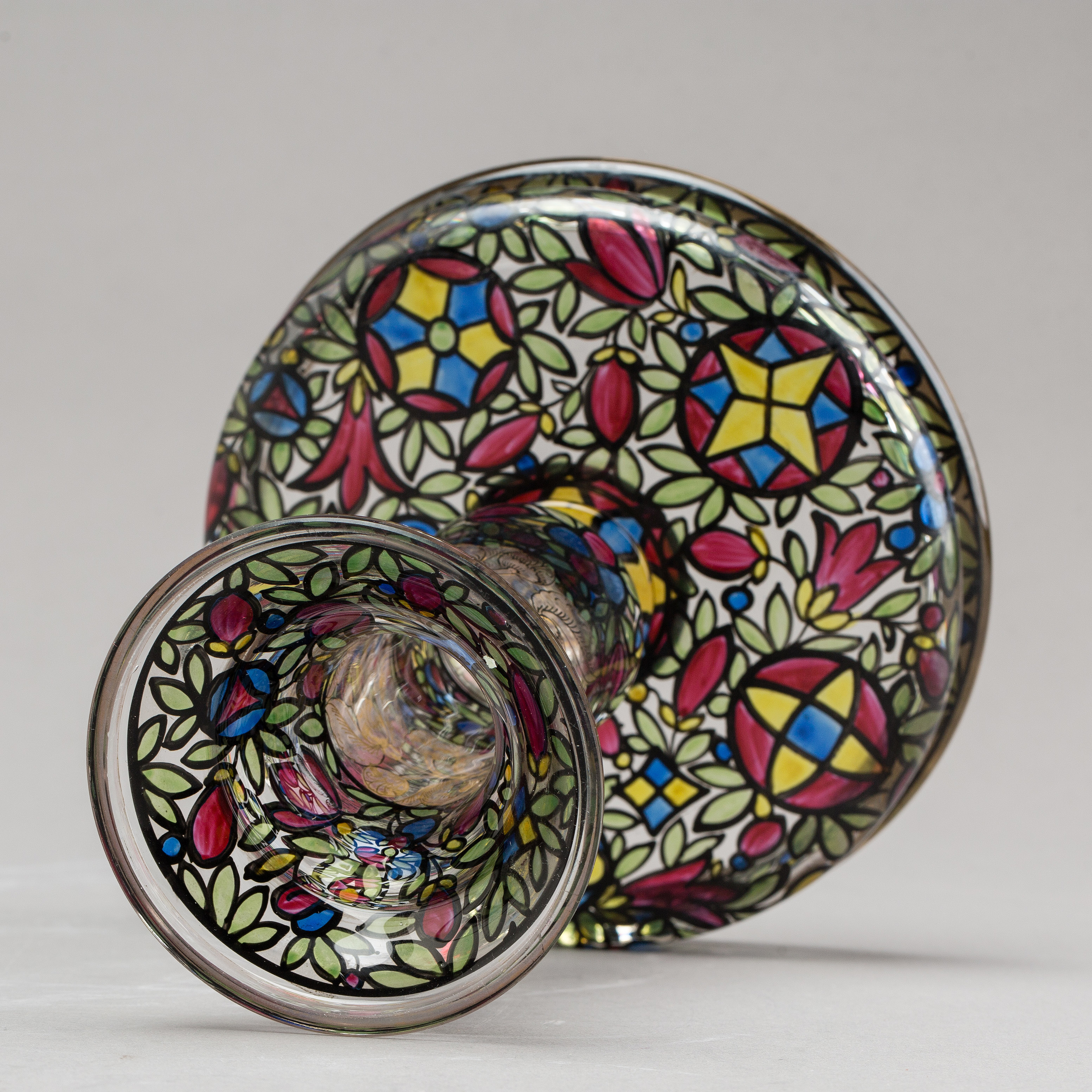 TAZZA, glas, Haida Steinschönau, tidigt 1900-tal. - Bukowskis