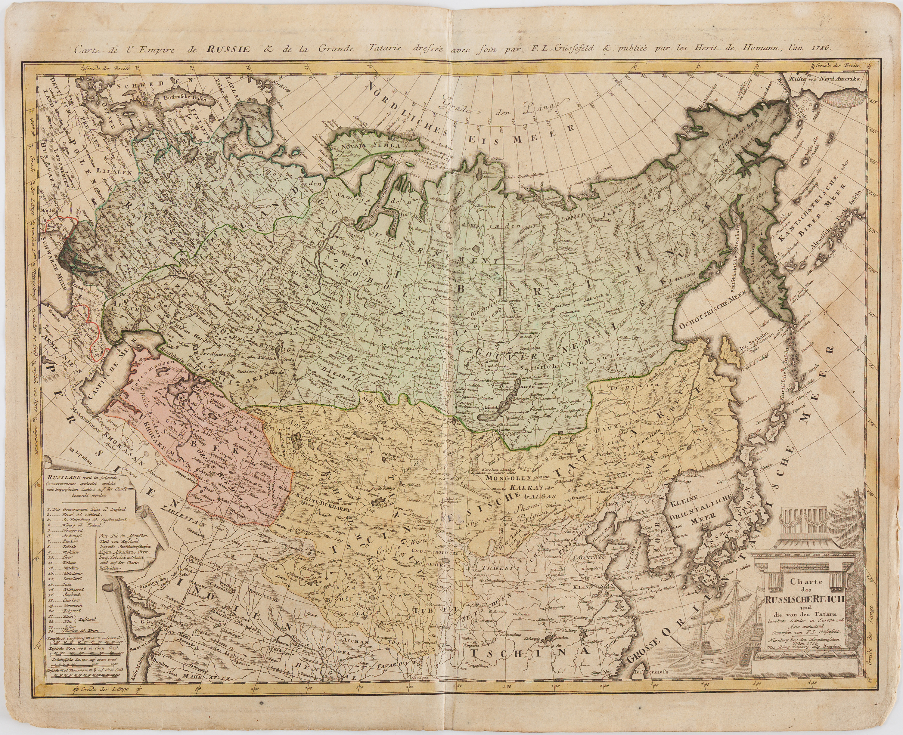 JOHAN BAPTISTA HOMANN(HIS HEIRS), a lot of five maps, second half of ...