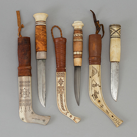 Three traditional sami knives 20th century. - Bukowskis