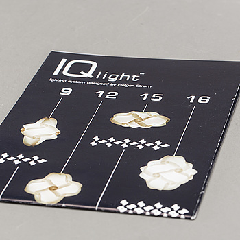 TAKLAMPA, "IQ light" design av Holger Ström. - Bukowskis