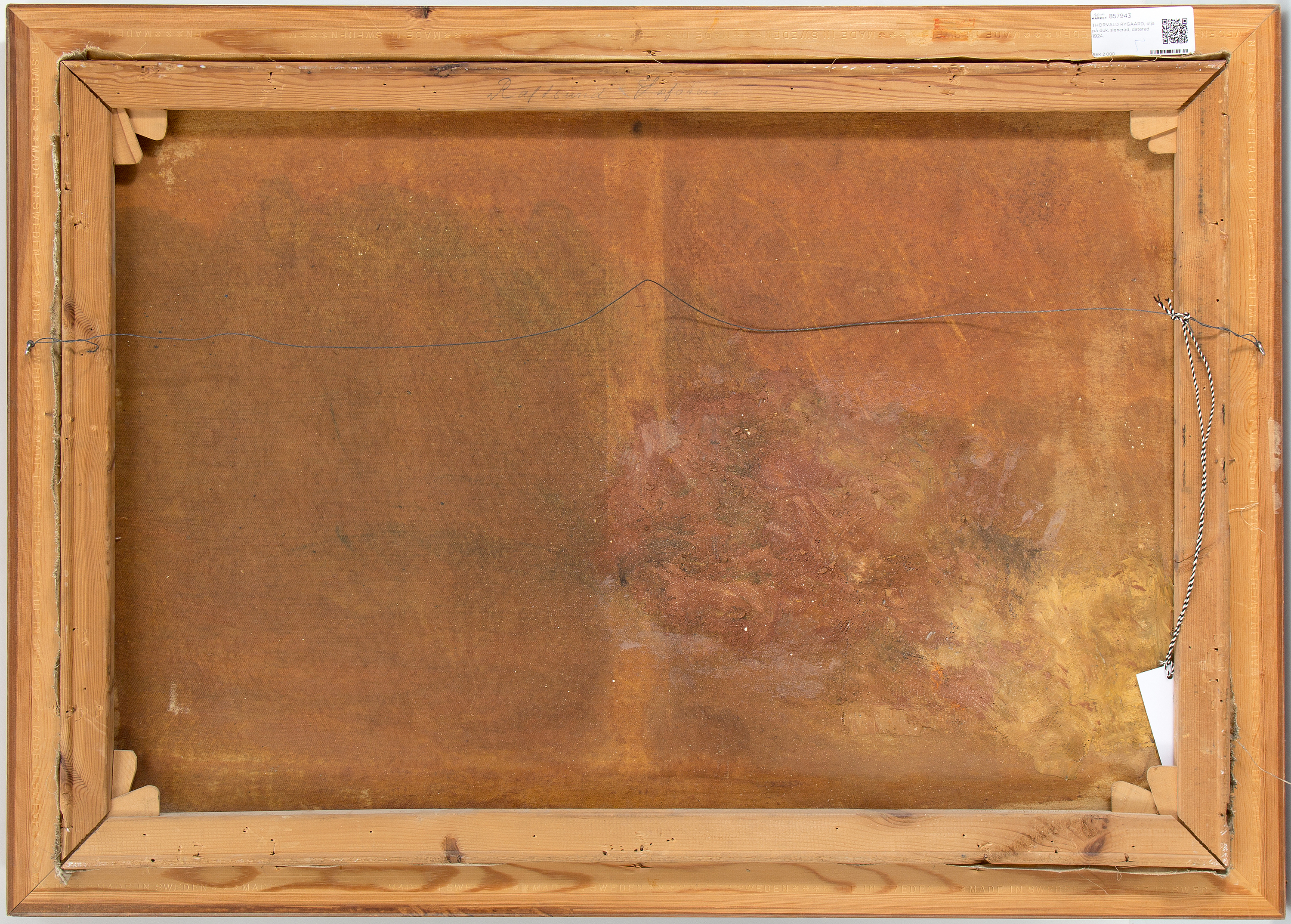 THORVALD RYGAARD, oil on canvas, signed and dated 1924. - Bukowskis