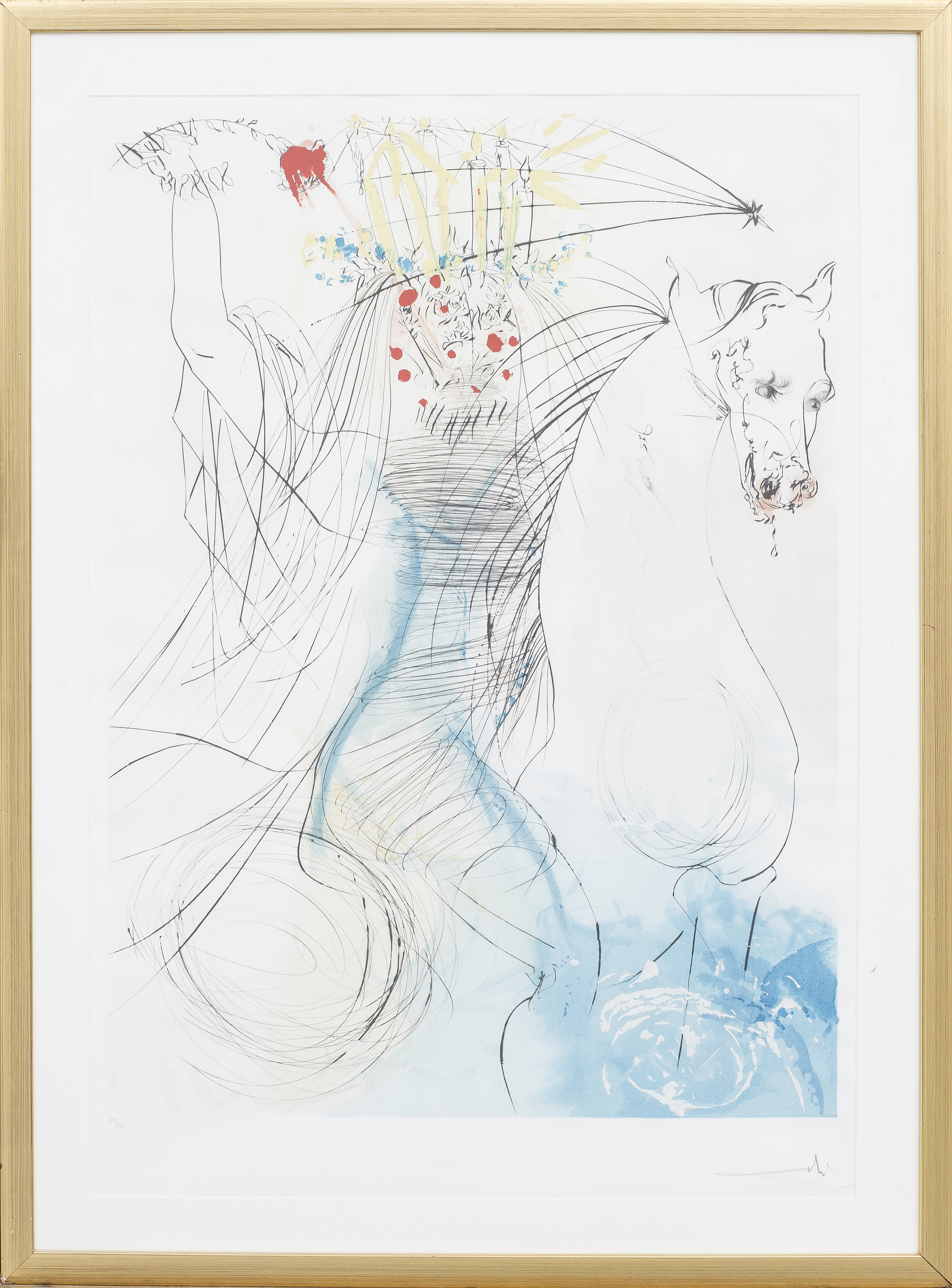 SALVADOR DALÍ, färgetsning."Sankta Lucia (Le triomphe de la lumière ...