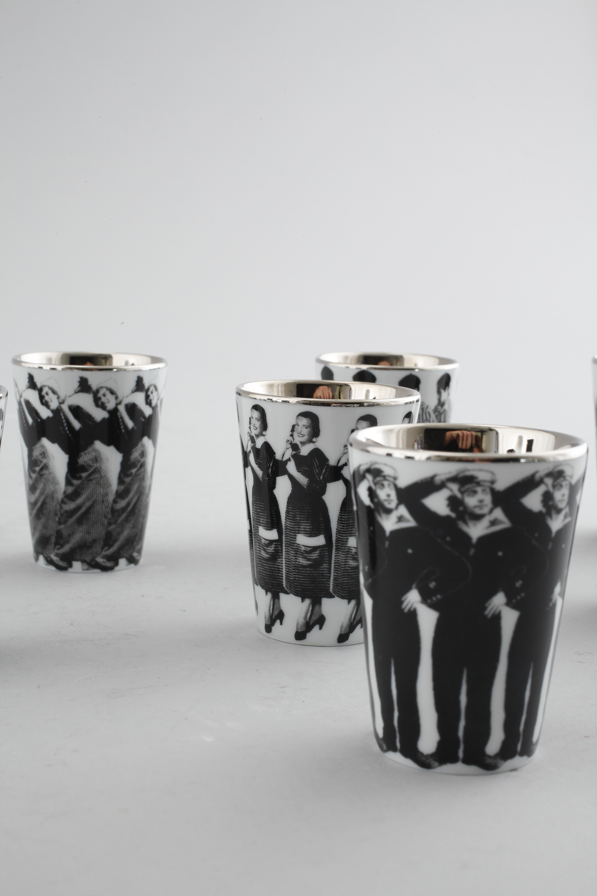 Eight porcelain shot glasses by Åsa Lindström for Rörstrand, 21th ...