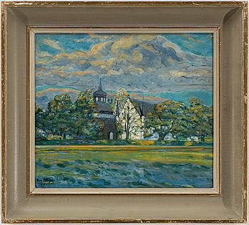 BROR HILLGREN, oil on canvas, signed Bror Hillgren and dated 1917 ...