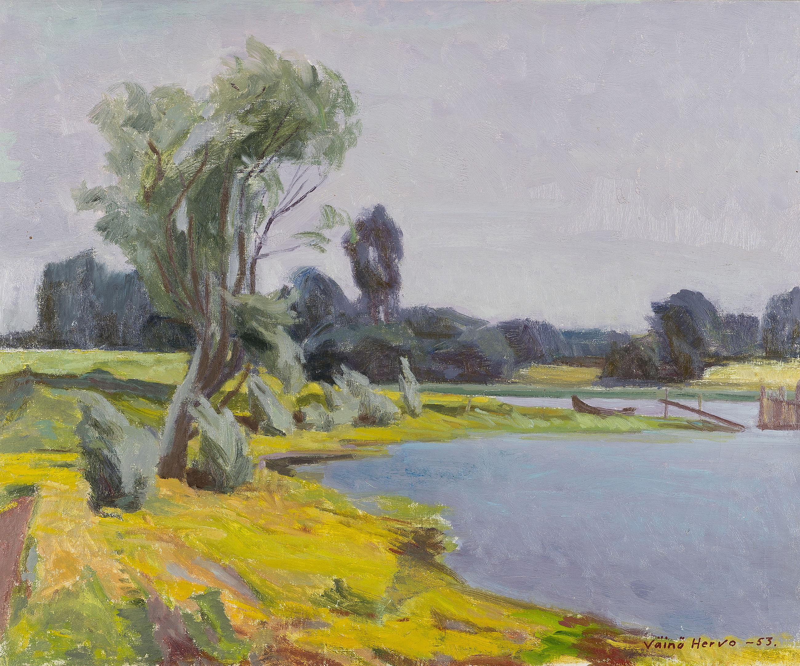 VÄINÖ HERVO, oil on canvas, signed and dated -53. - Bukowskis