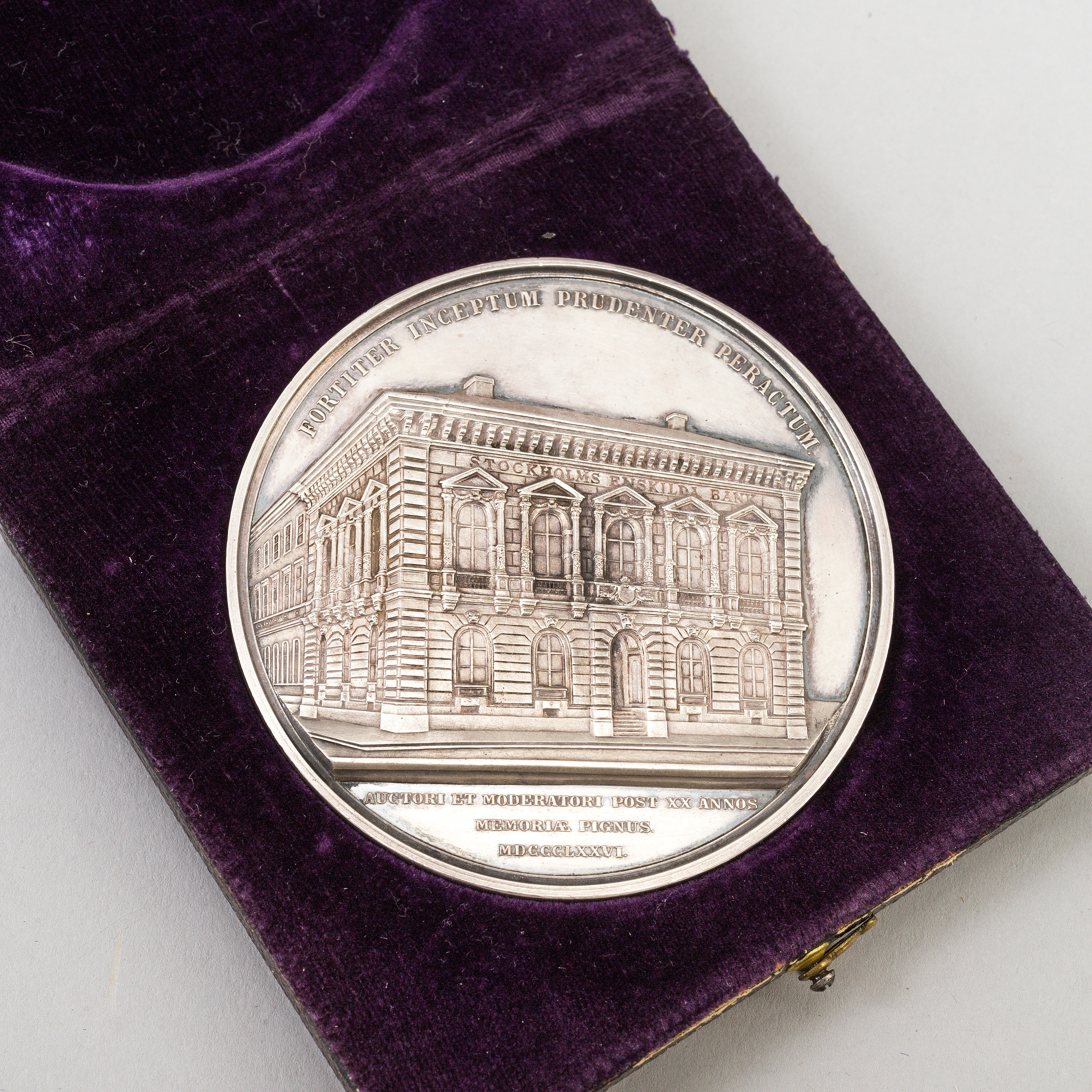 MINNESMEDALJ AV SILVER, A.O. Wallenberg, Stockholms Enskilda Bank, 20 ...