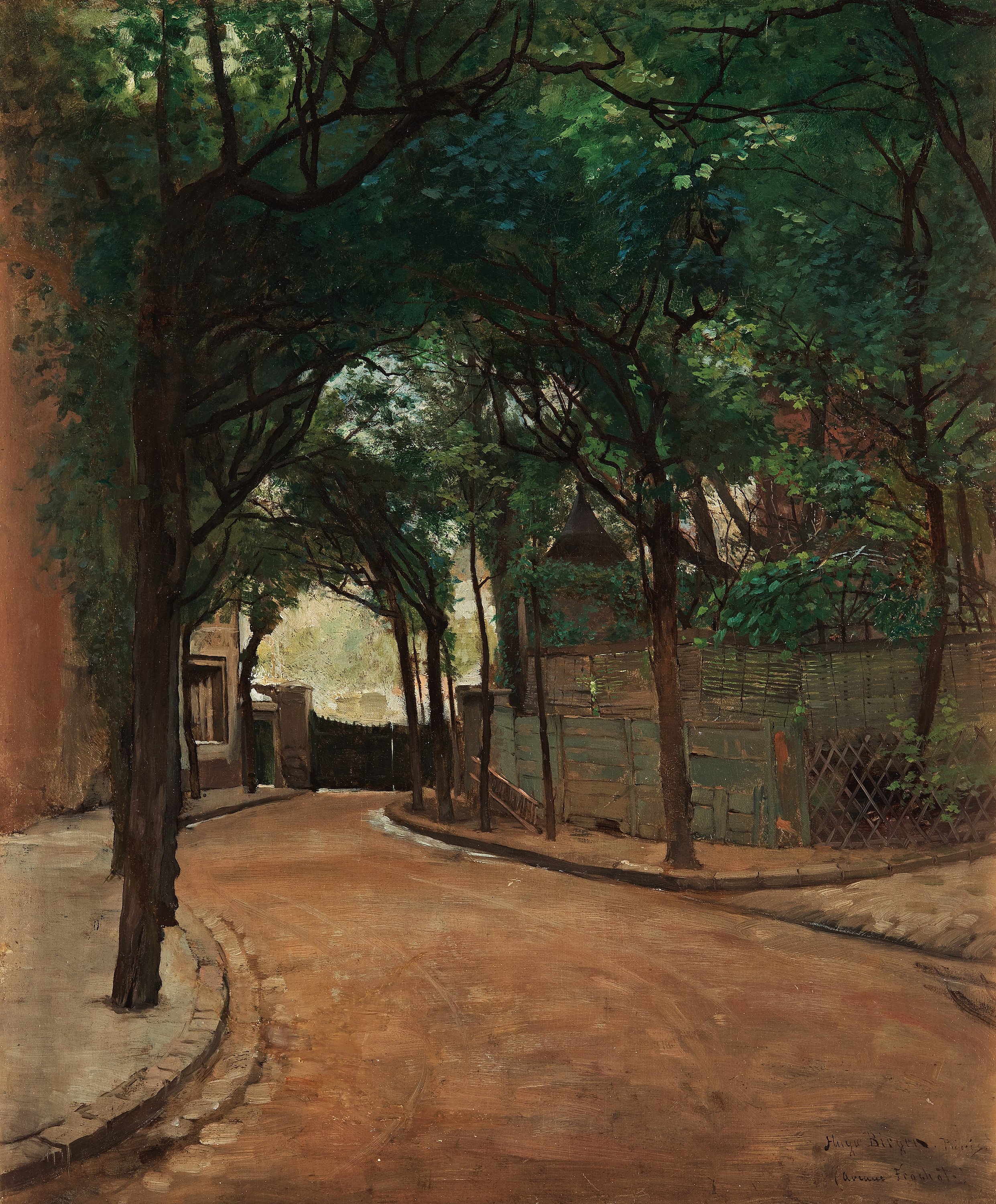 Hugo Birger, "Avenue Frochot, Paris" ("Street scene from Montmartre ...