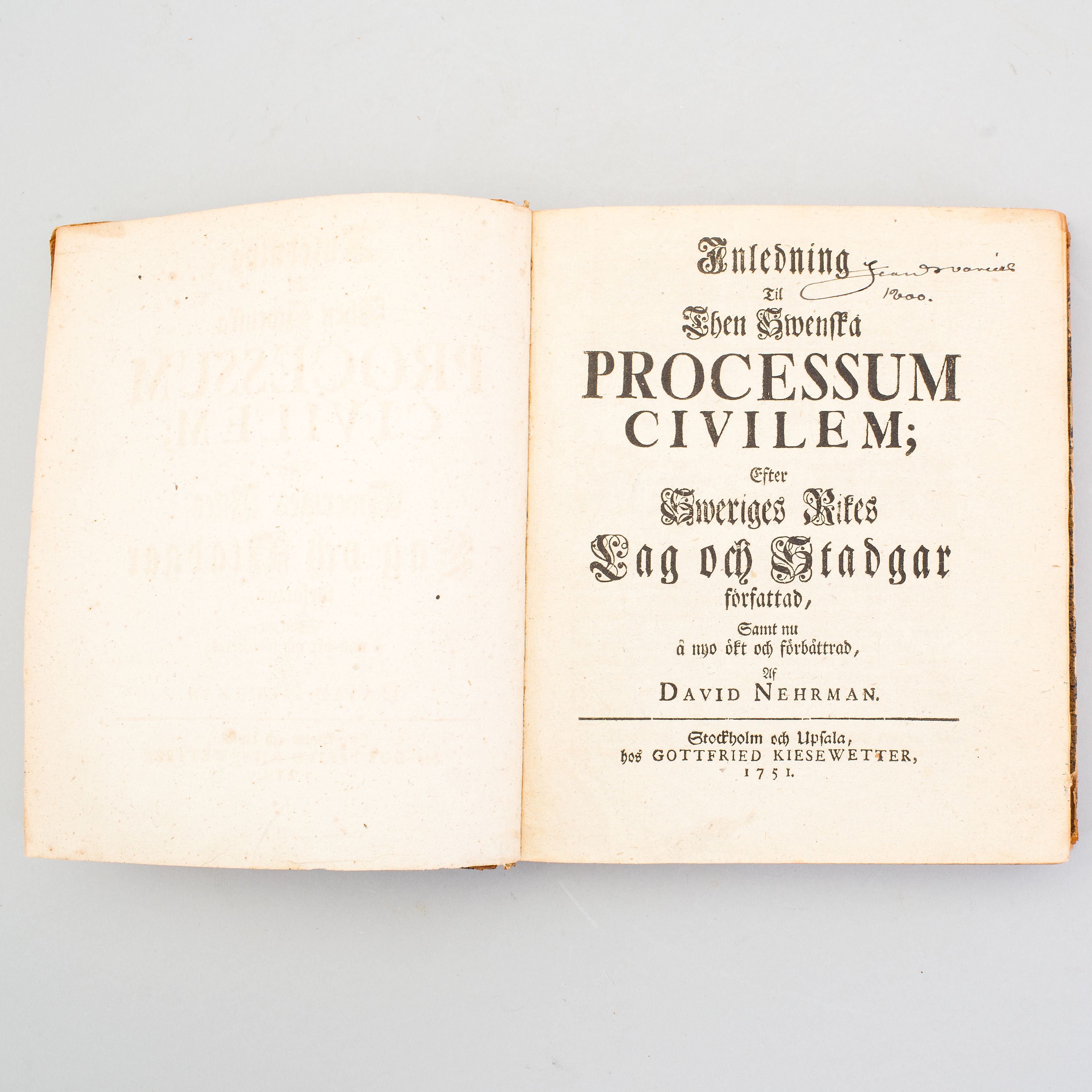 A Swedish law book, 1751. - Bukowskis