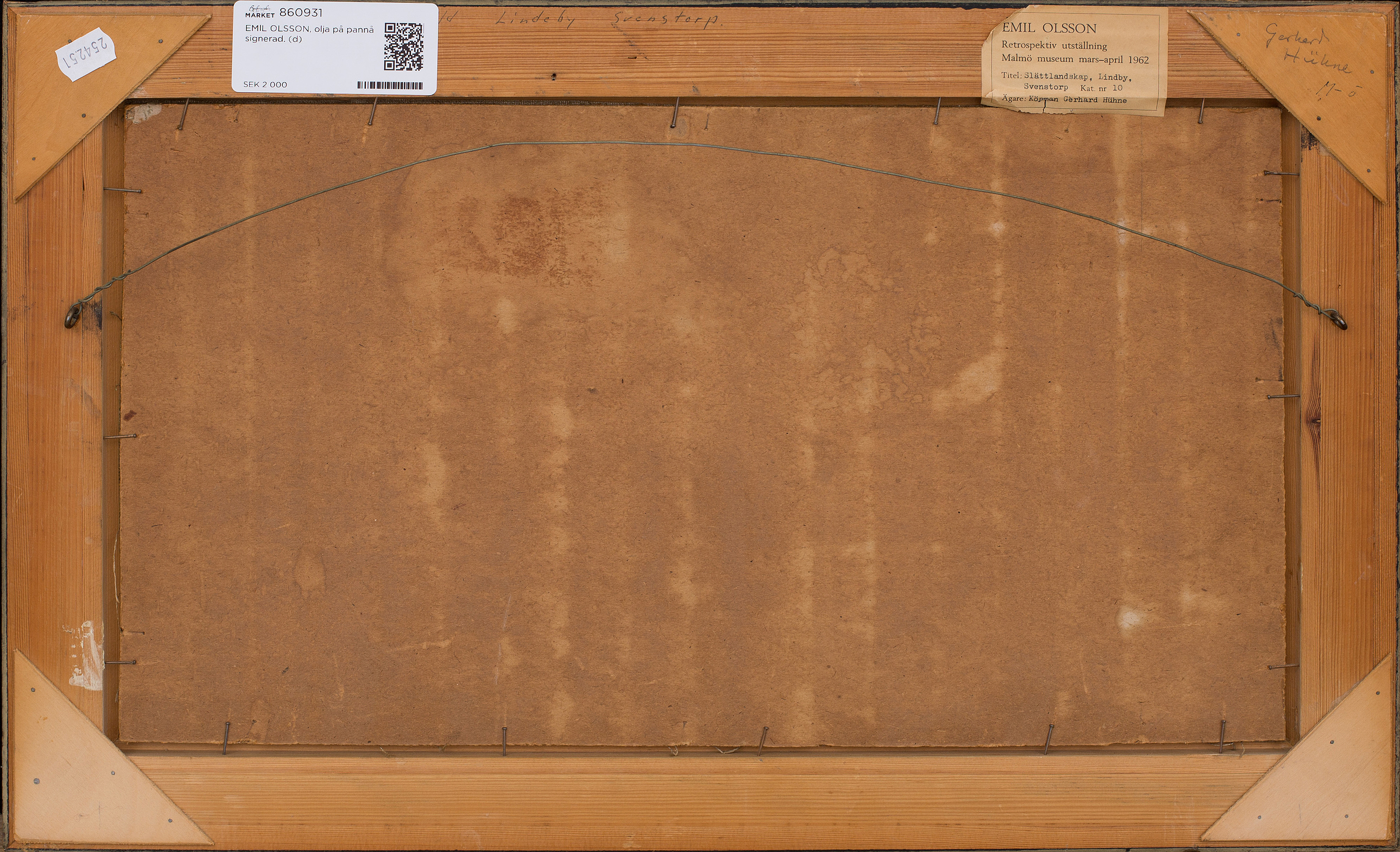 EMIL OLSSON, oil on panel signed. - Bukowskis