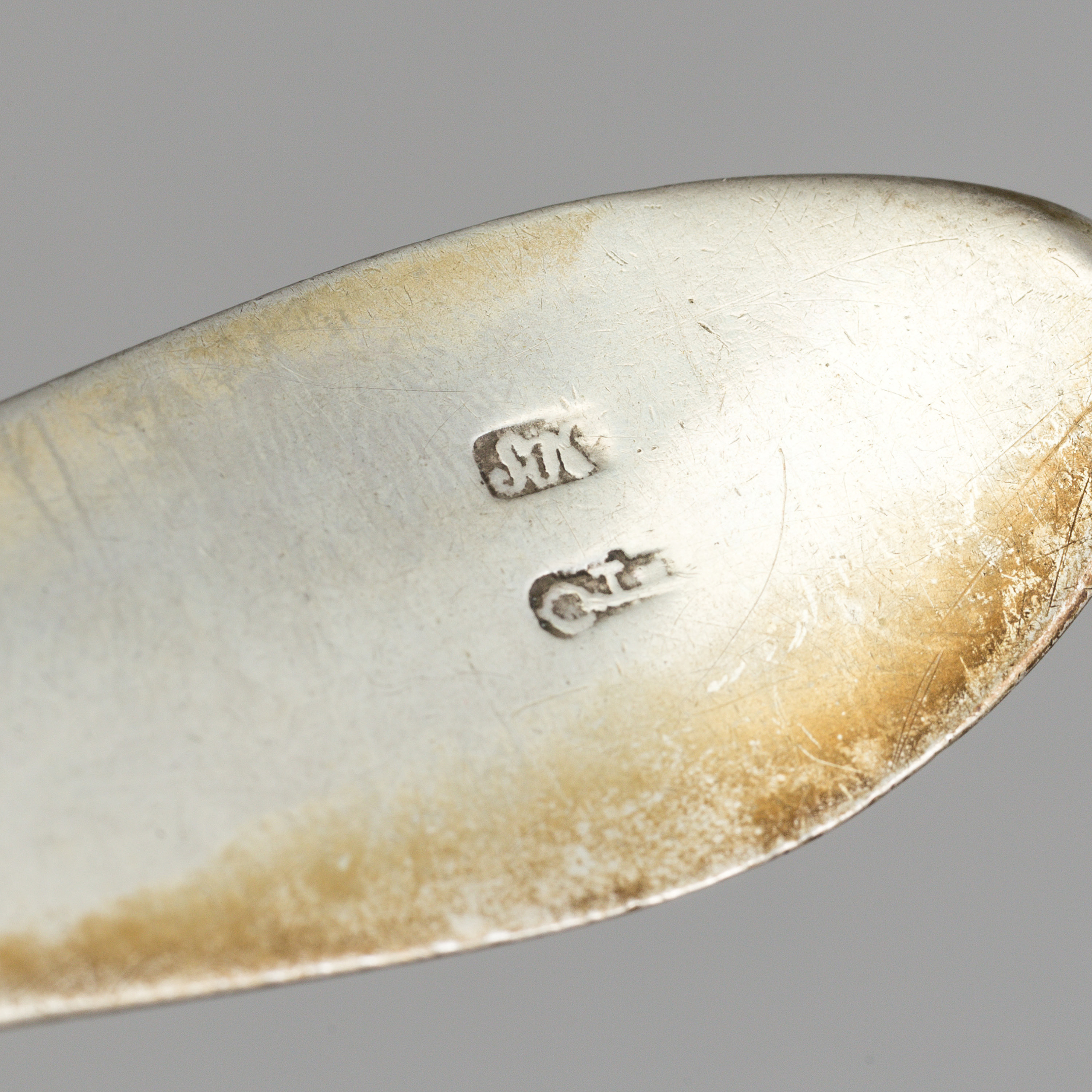 A Blatic set of 4+4 silver table spoons, mark of Samuel G Nagel 1796 ...