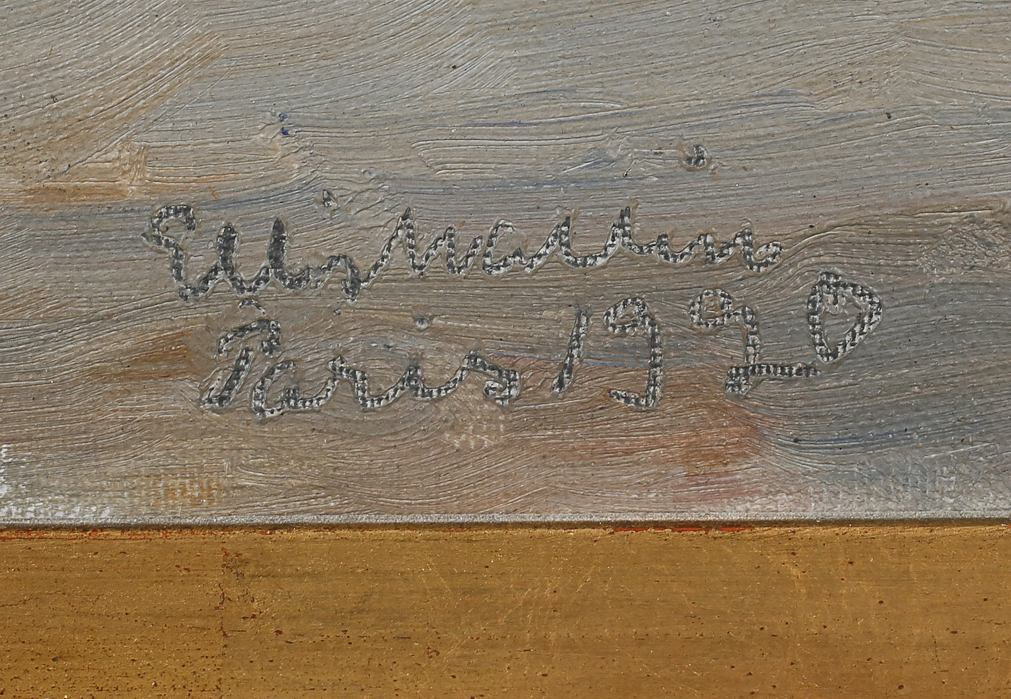 ELLIS WALLIN, oil on panel, signed and dated Bris 1920. - Bukowskis