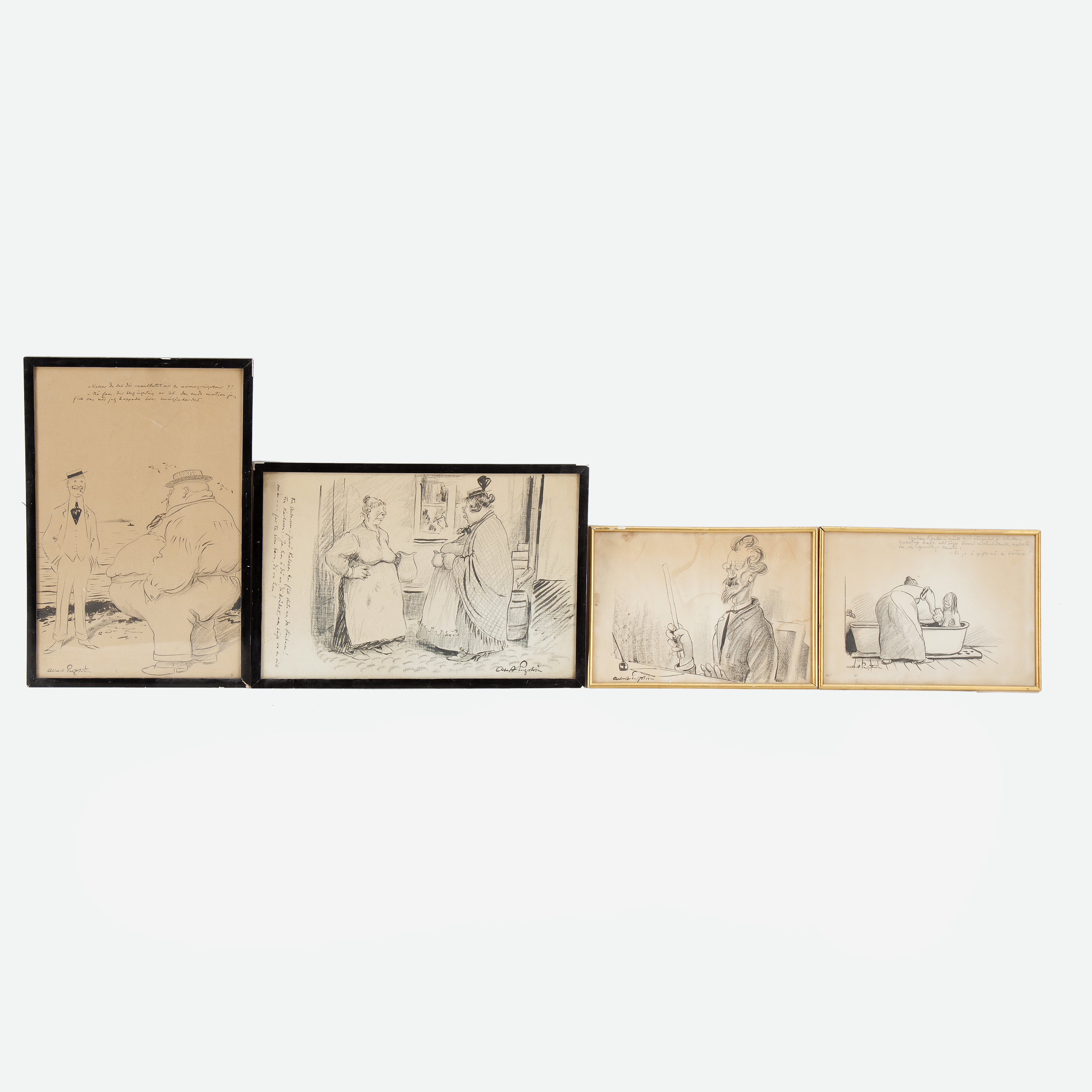 ALBERT ENGSTRÖM, Ink wasch, 4, signed. - Bukowskis