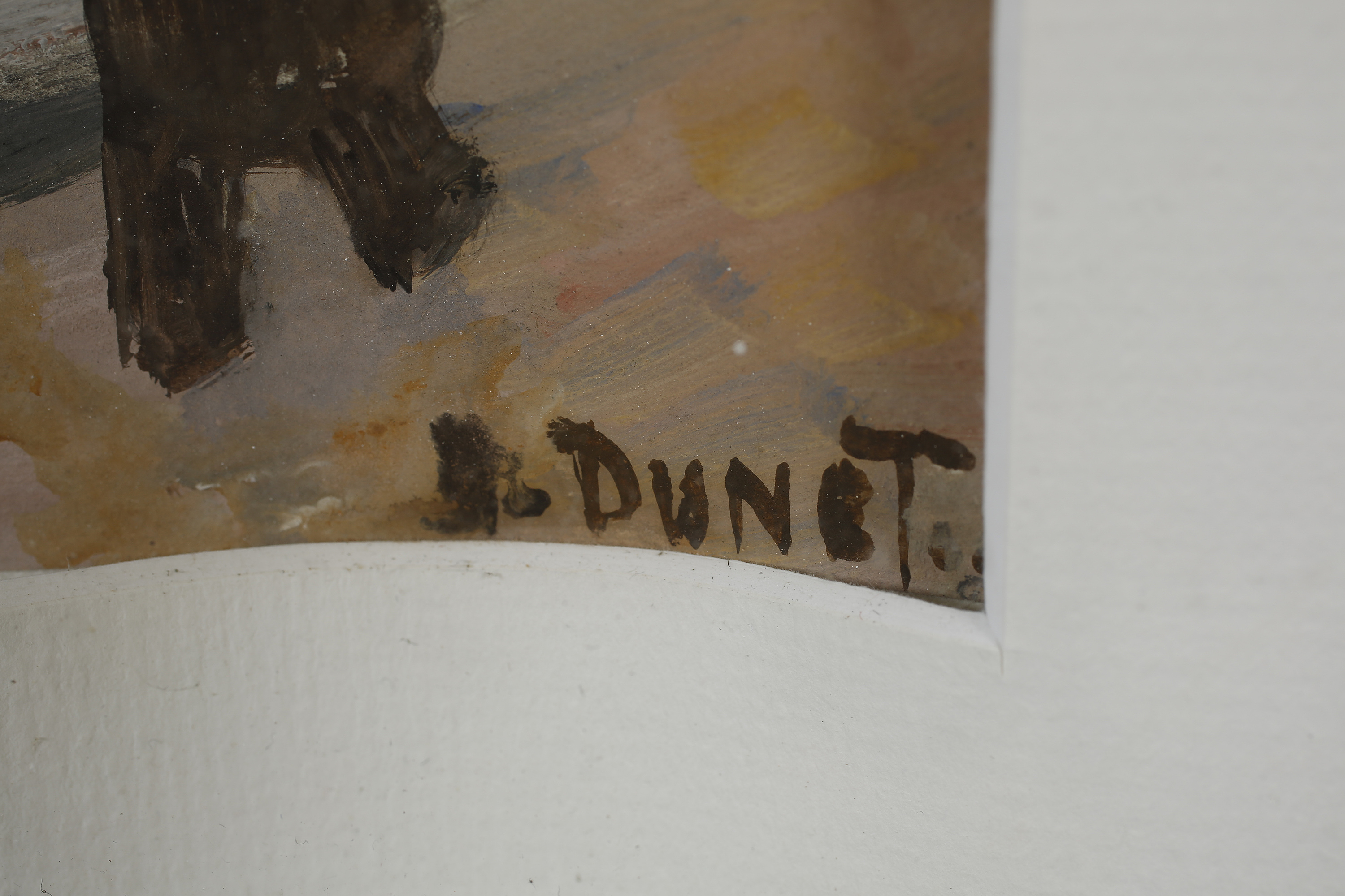 ALFRED DUNÈT, oil on paper, signed A Dunet. - Bukowskis