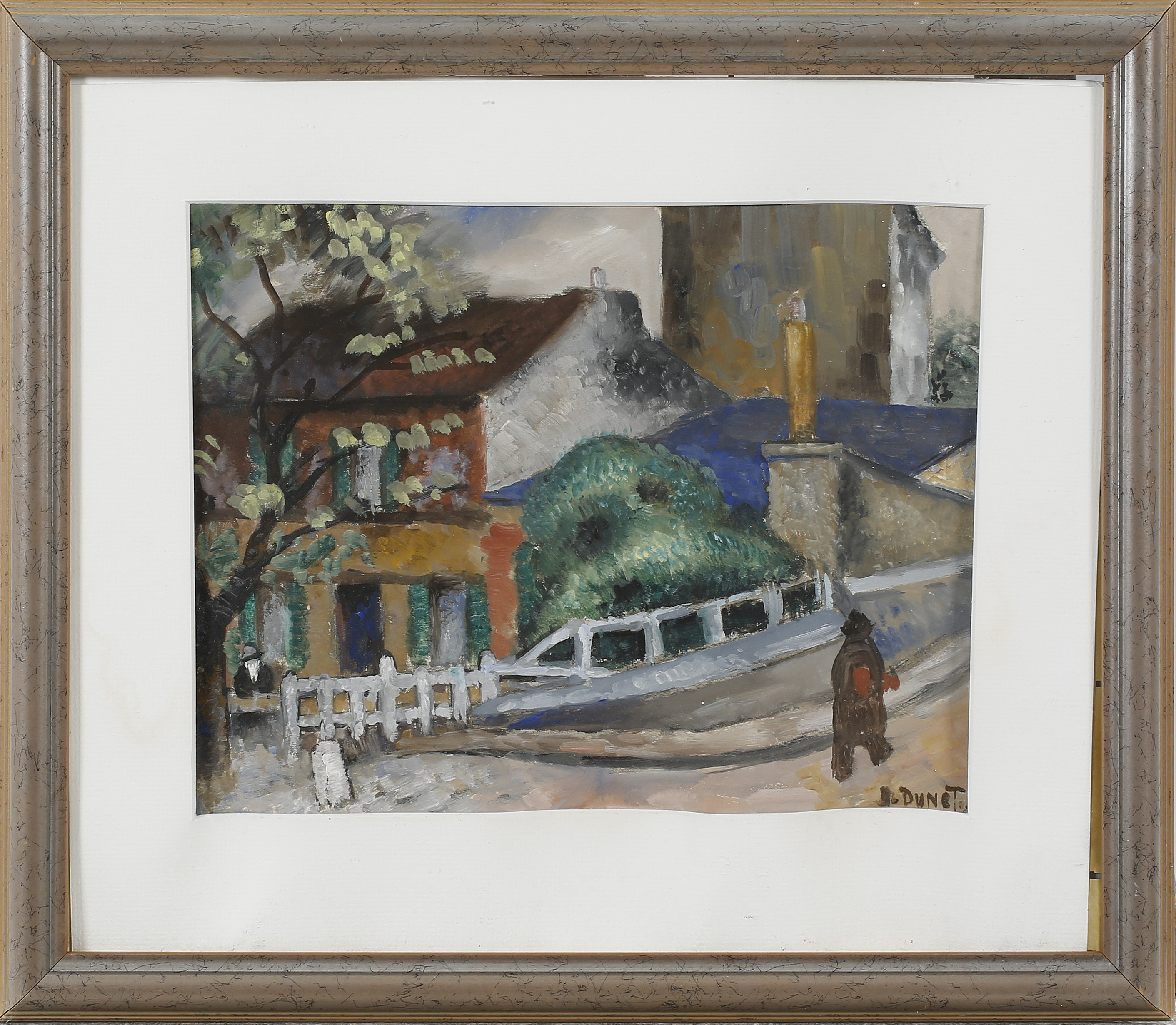 ALFRED DUNÈT, oil on paper, signed A Dunet. - Bukowskis