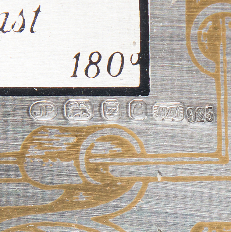 MAP, sterling silver, "The Royal Geographical society silver map ...