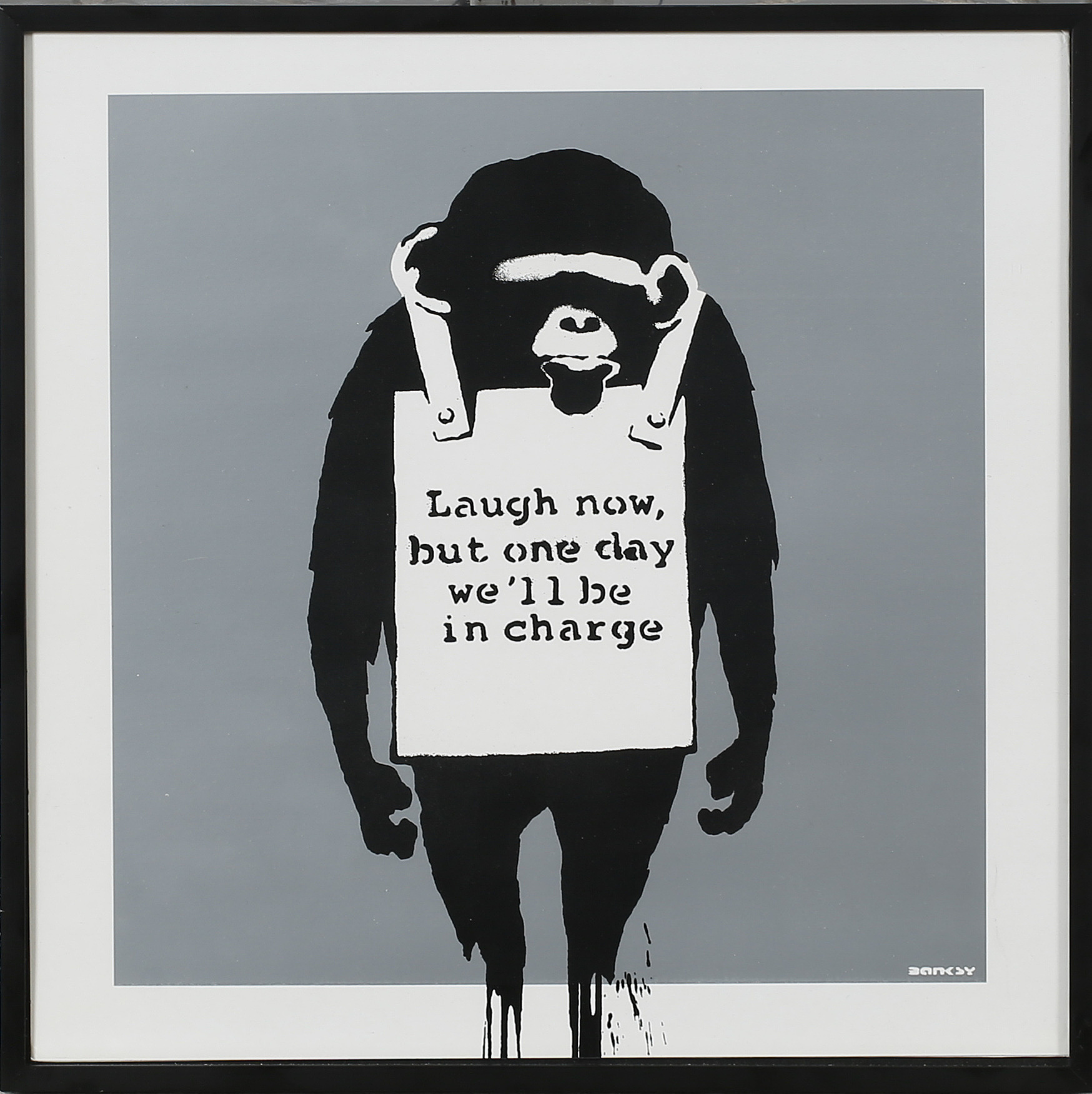 A album cover by Banksy, signed in the print. - Bukowskis