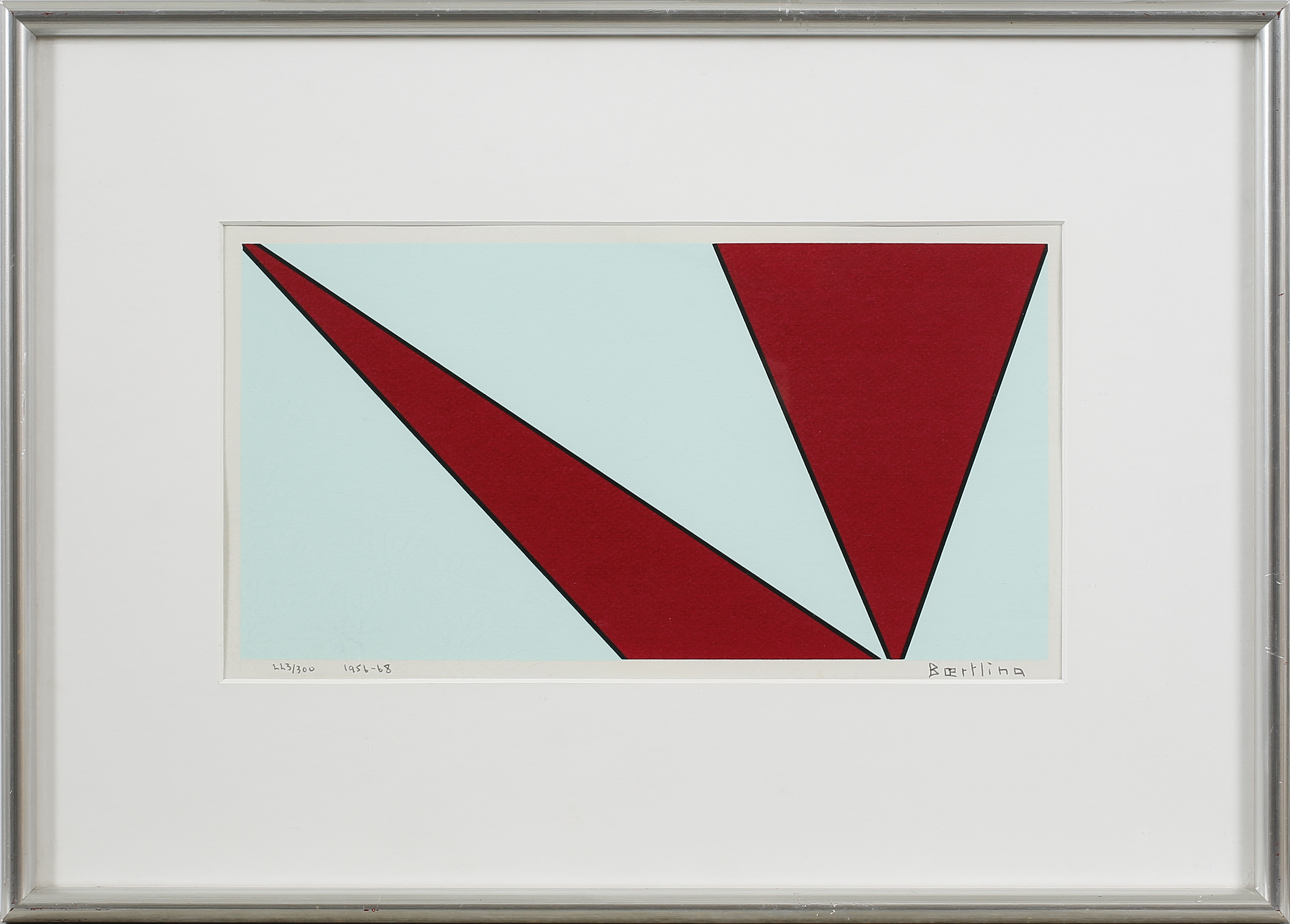 OLLE BAERTLING, serigraphy, signed Baertling, dated 1956-68 and ...