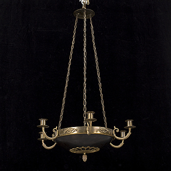 a empire style ceiling light from the late 19th century. Height ca 16 ...