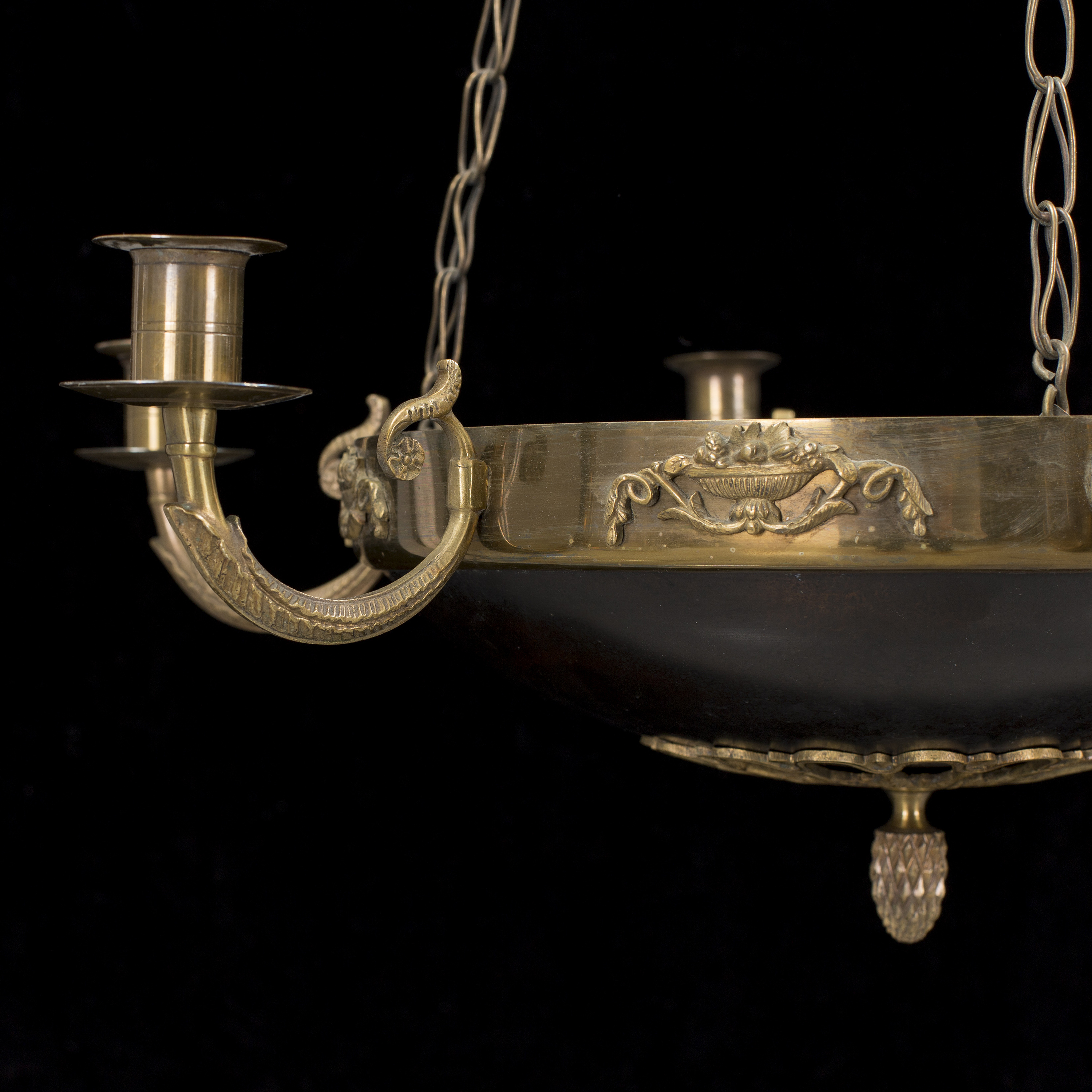 a empire style ceiling light from the late 19th century. Height ca 16 ...