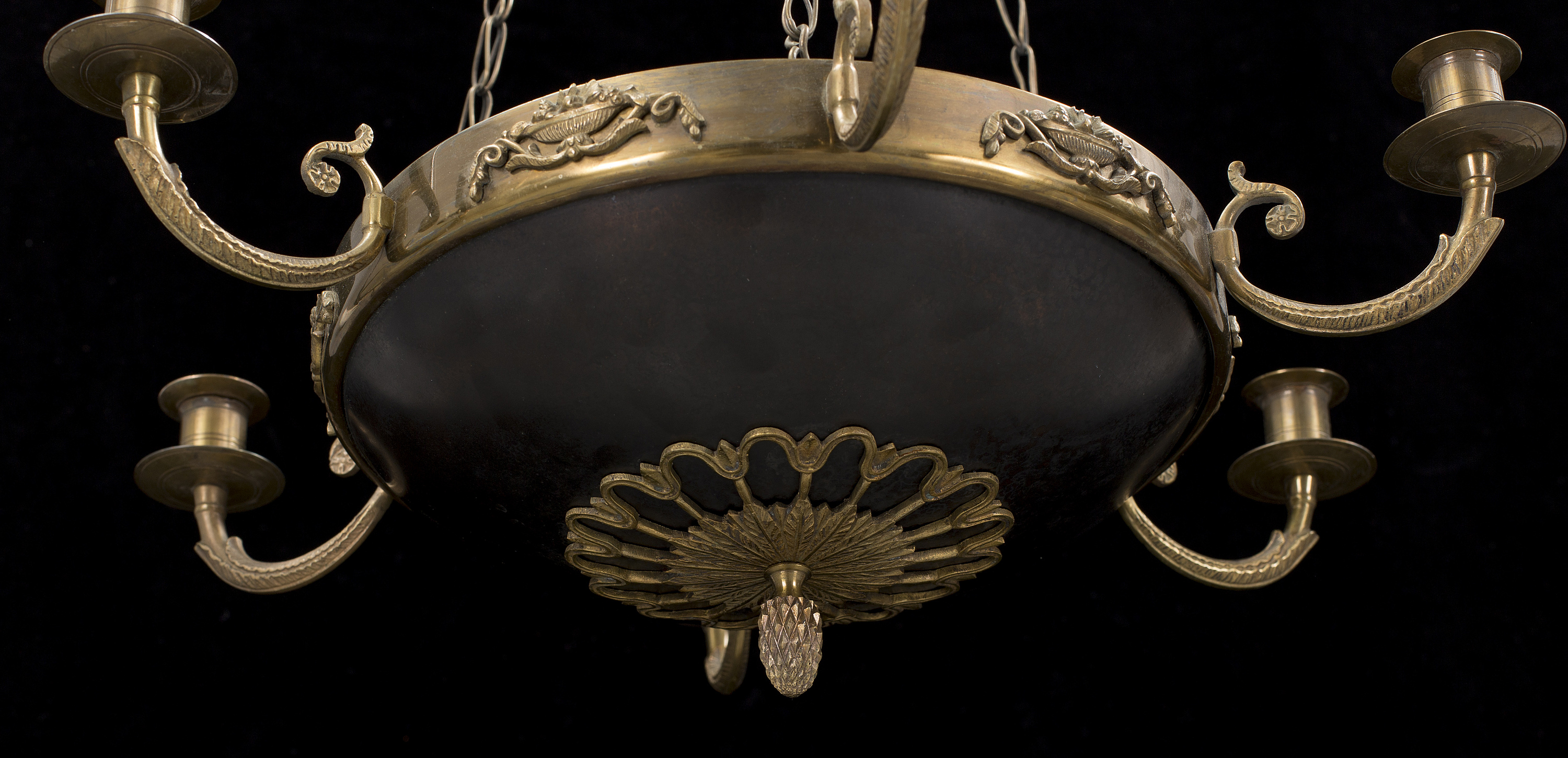 a empire style ceiling light from the late 19th century. Height ca 16 ...