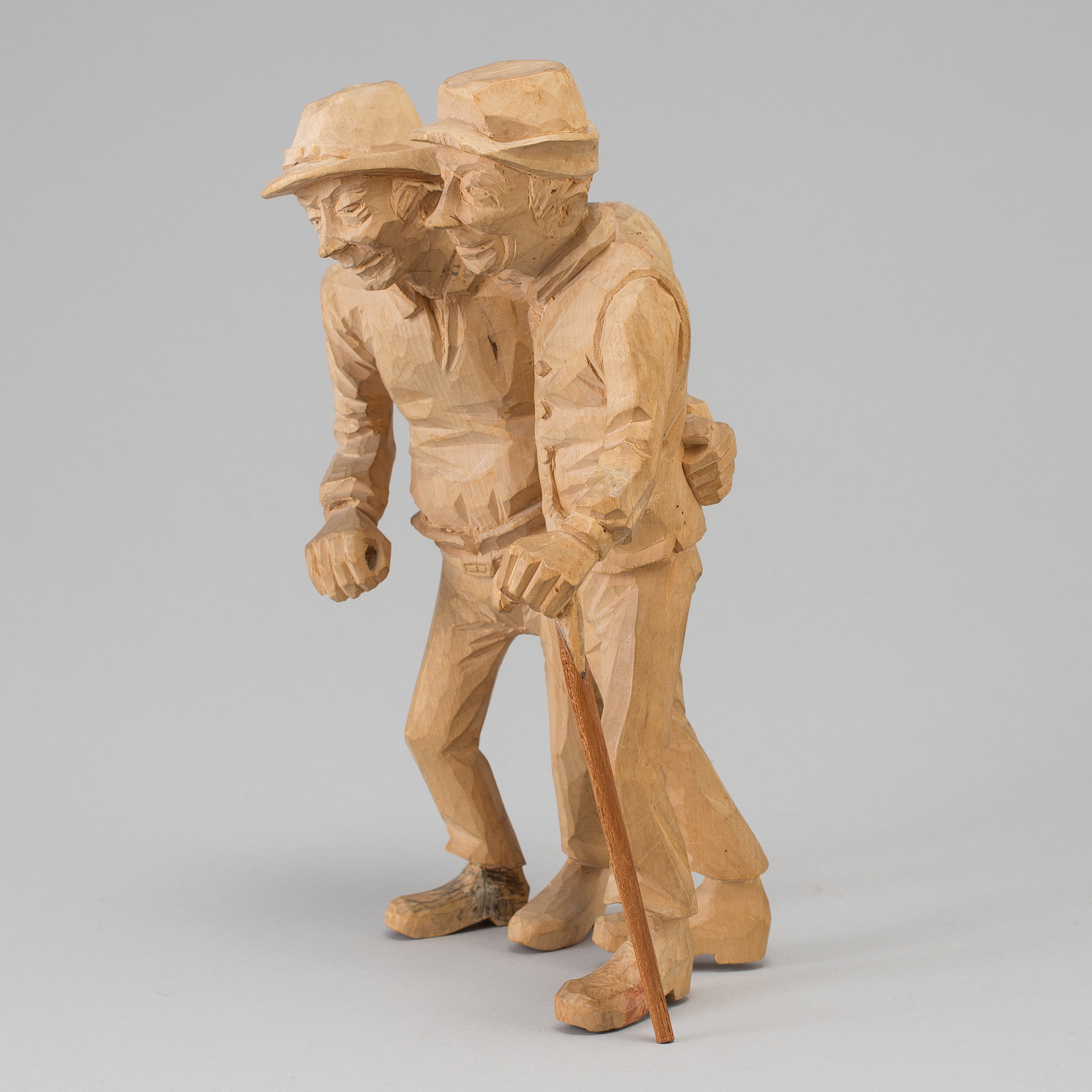 Emil Janel, a wooden sculpture, signed and dated Hansjö Orsa 1921 ...