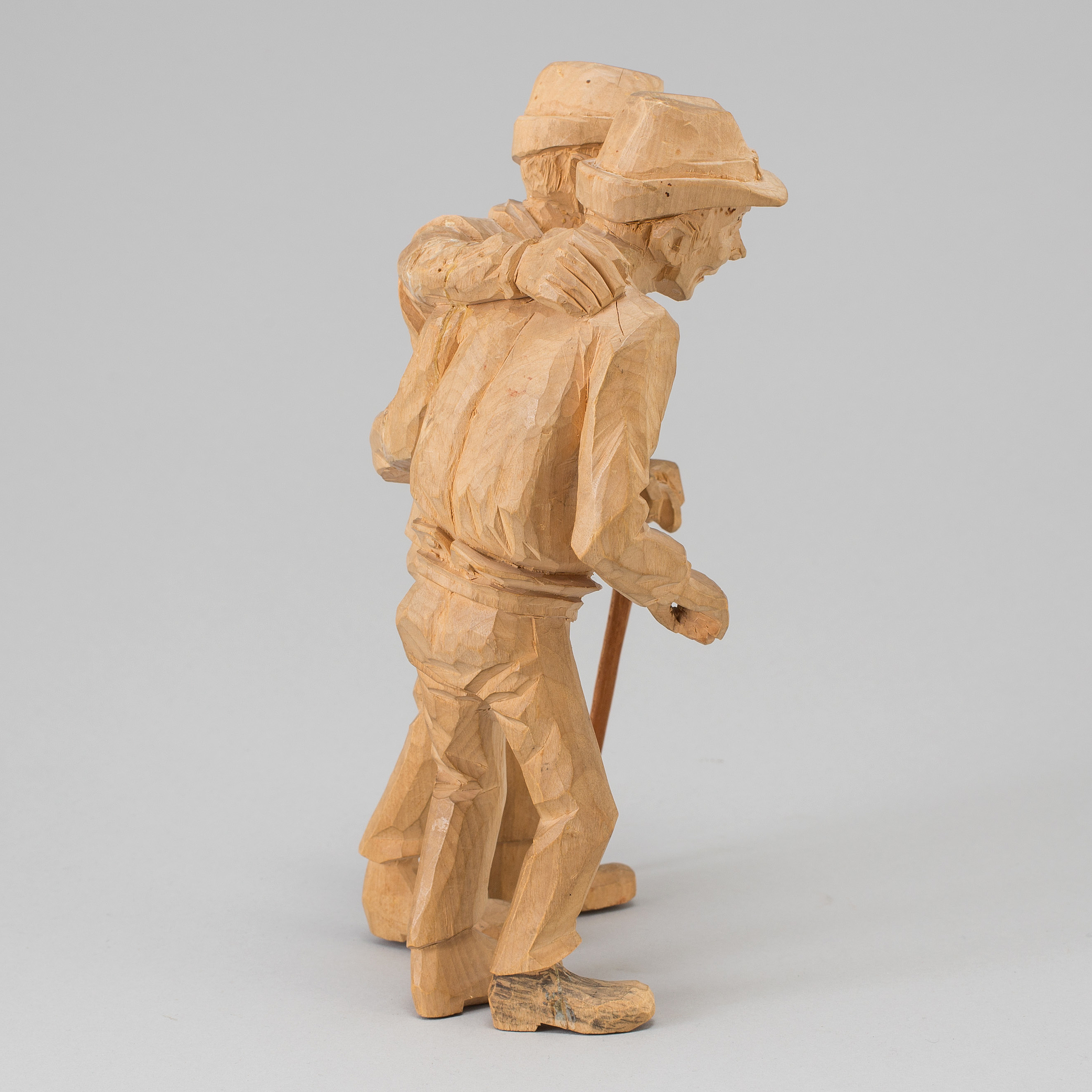 Emil Janel, a wooden sculpture, signed and dated Hansjö Orsa 1921 ...