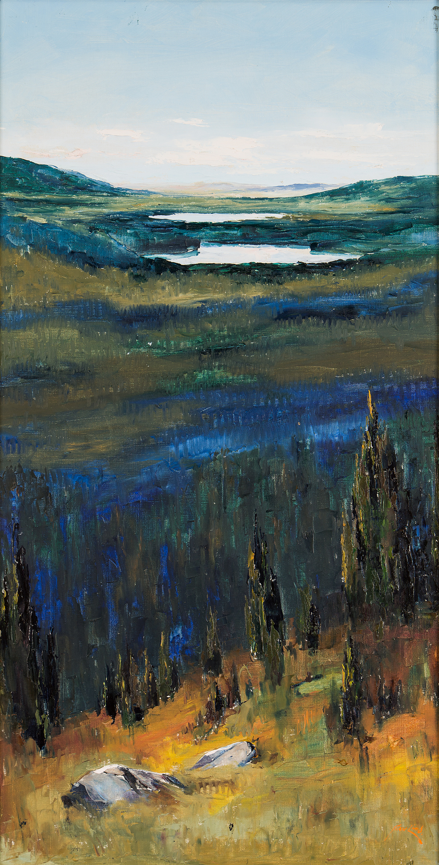 AXEL LIND, oil on canvas, signed. - Bukowskis