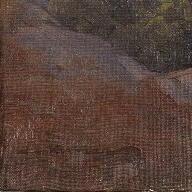 JOHAN ELIS KORTMAN, oil on canvas laid on panel, signed. - Bukowskis