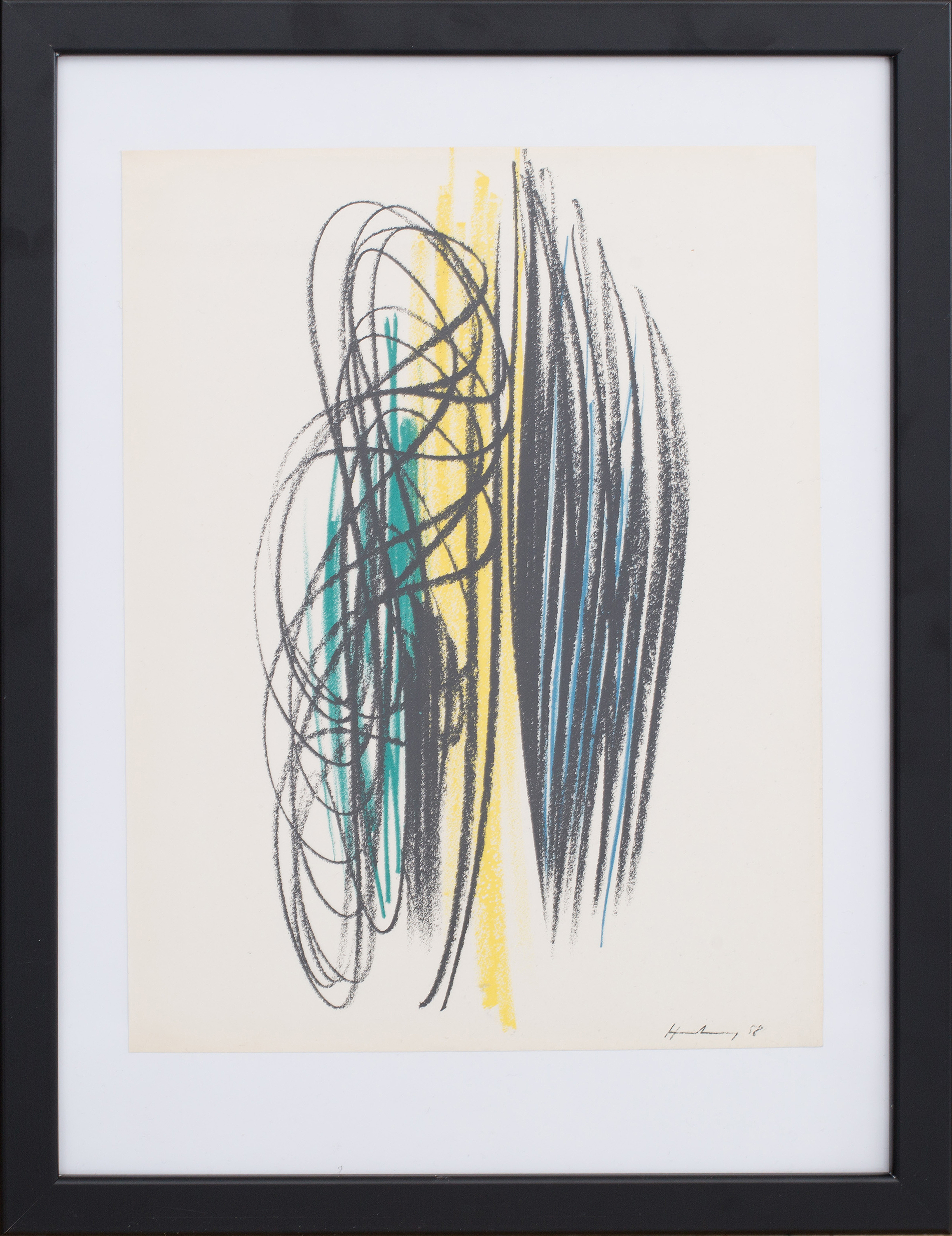 HANS HARTUNG, litographe in colours, from XX:e siècle no 12 1959 ...