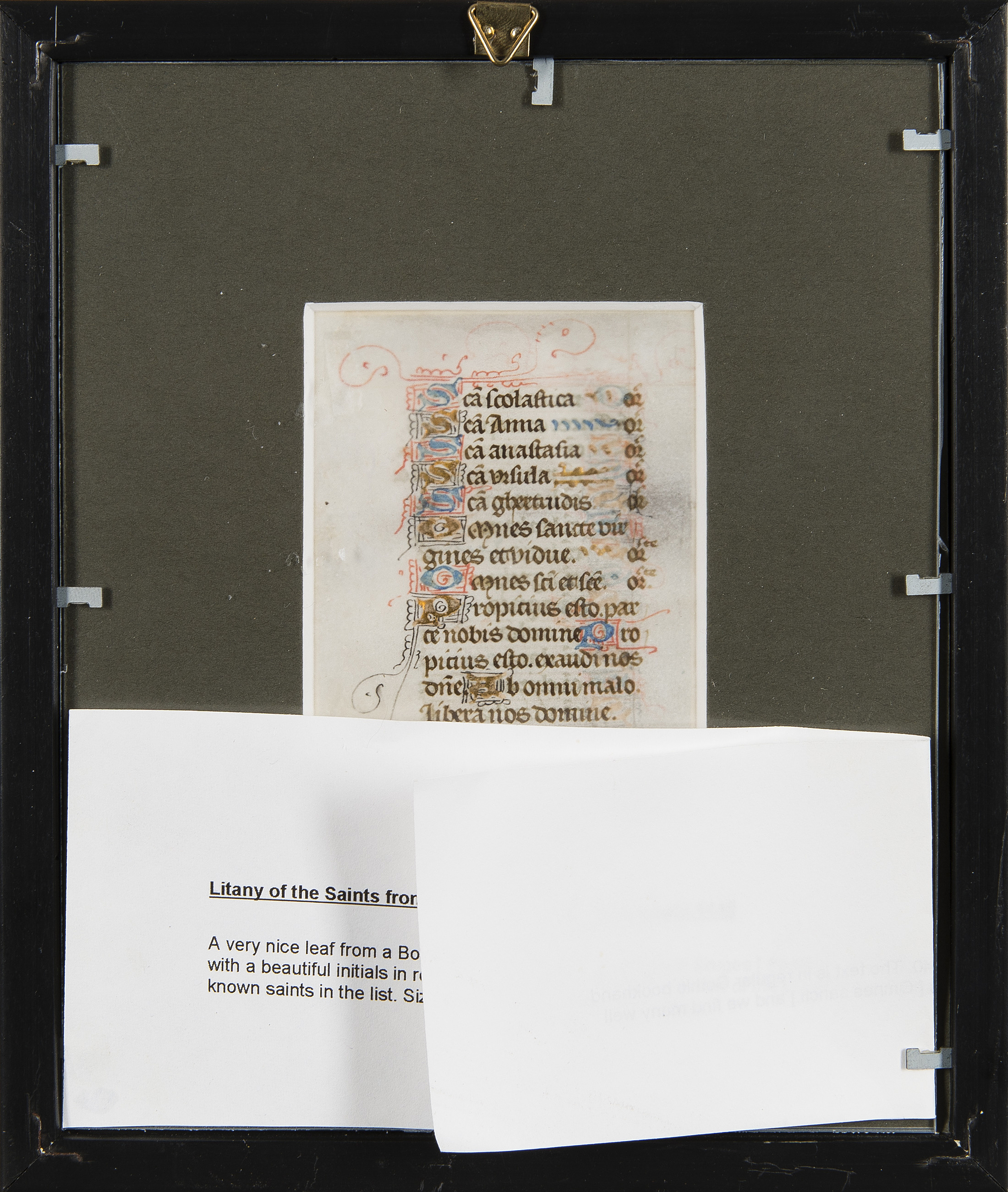 ILLUMINATED MANUSCRIPT, France 15th century, from the Book of Hours ...