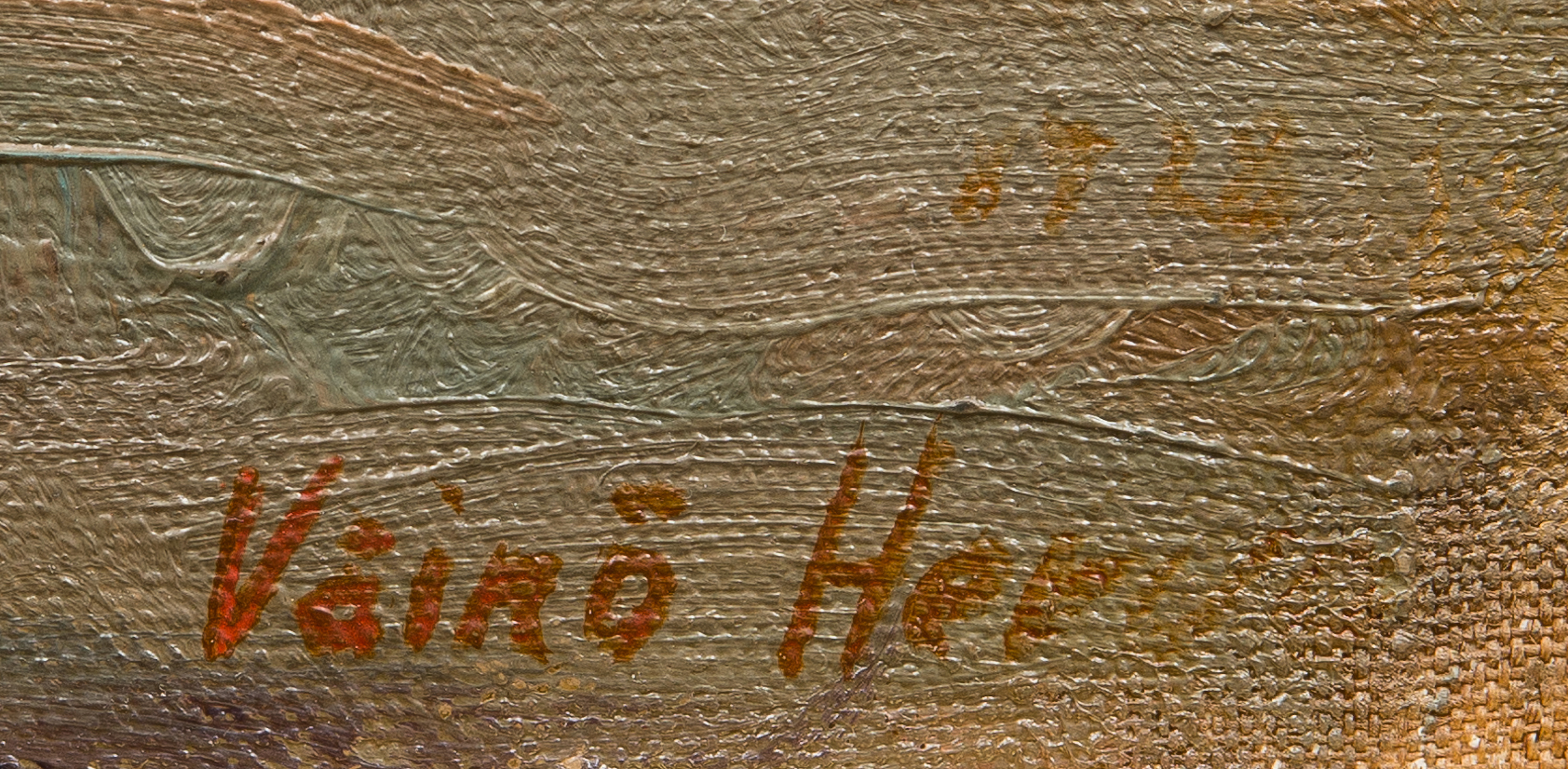 VÄINÖ HERVO, olja på kartong, signerad. - Bukowskis