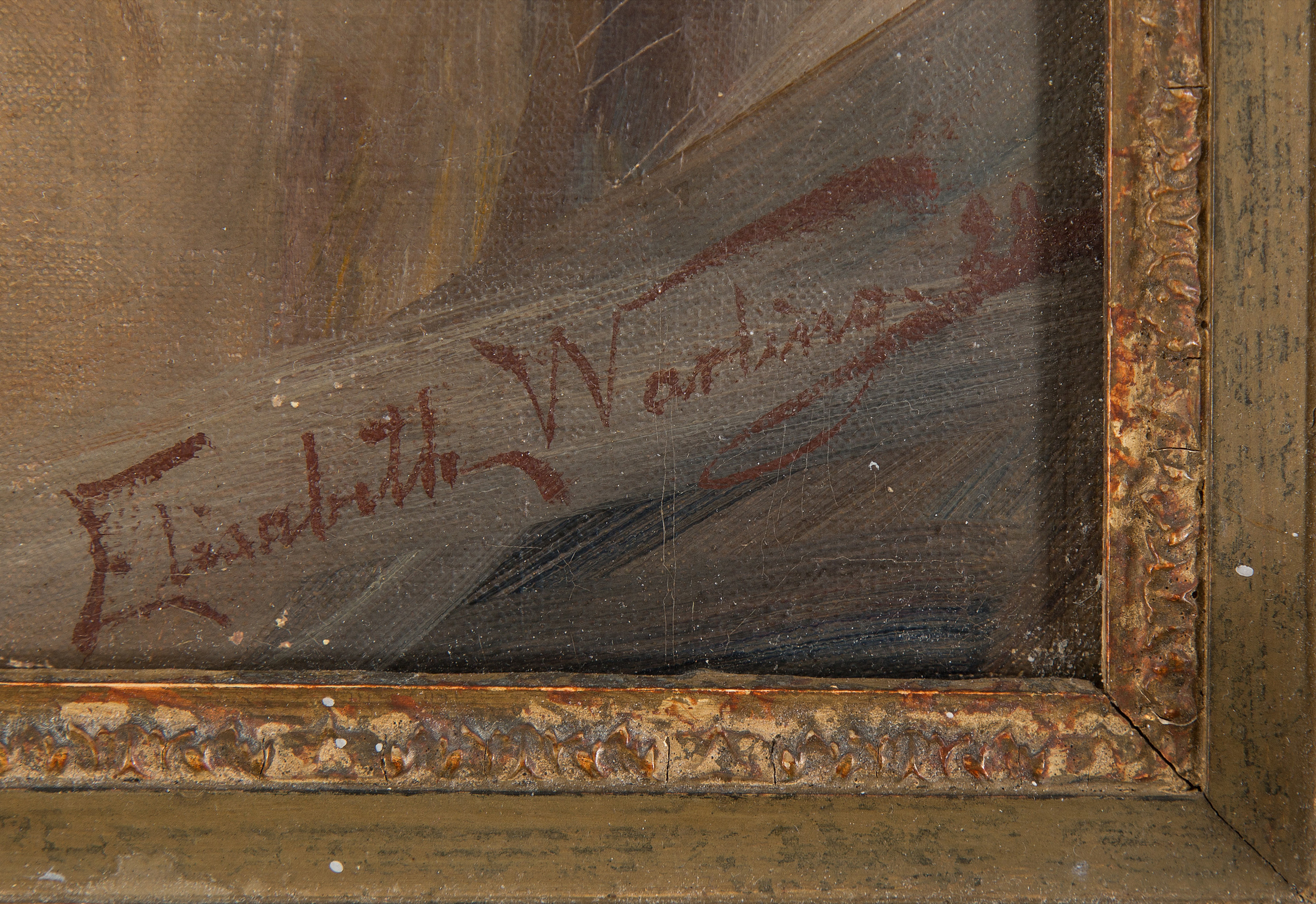 ELISABETH WARLING, oil on canvas, signed Elisabeth Warling and ...