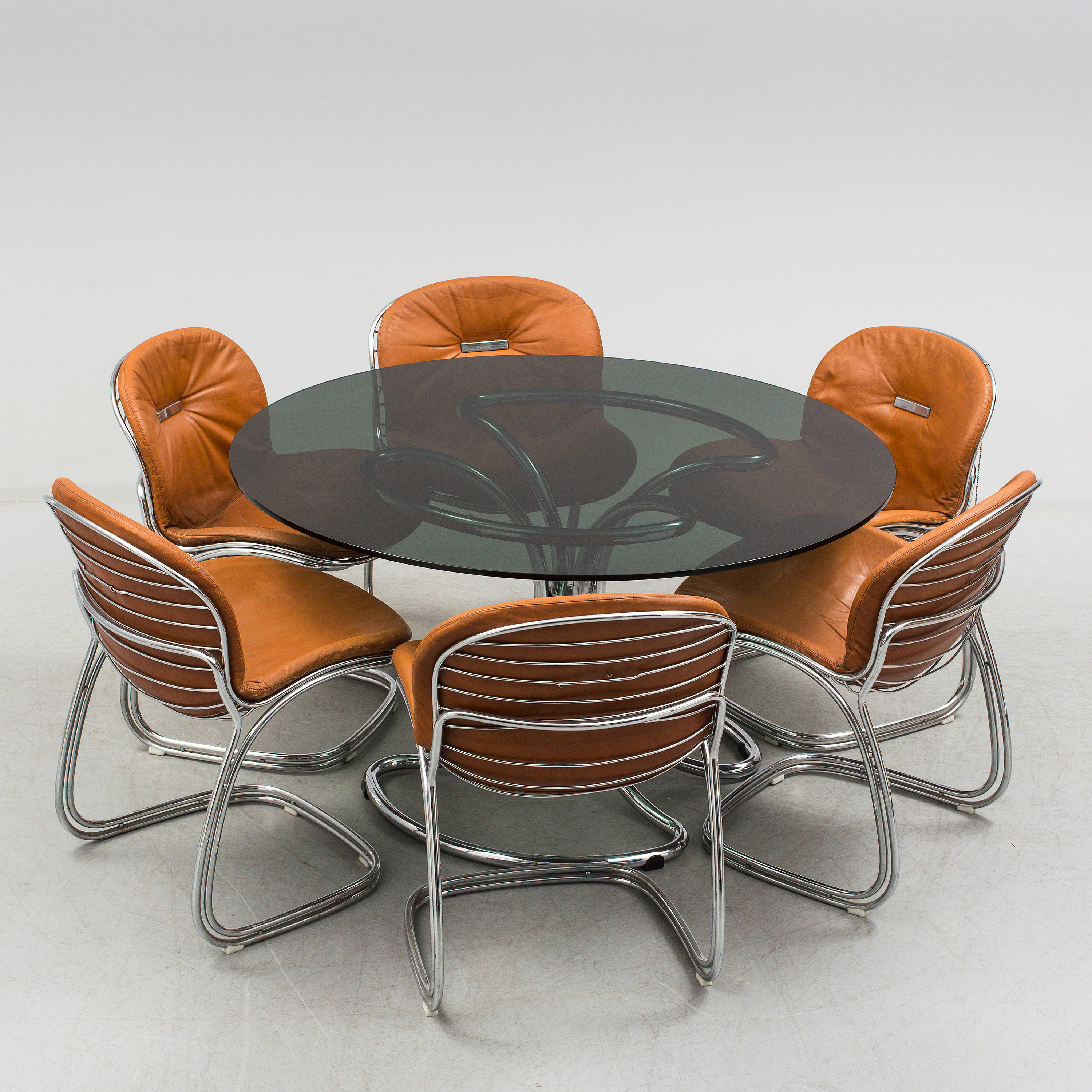 A 7 piece dining set "Sabrina" by Gastone Rinaldi, Italy. - Bukowskis