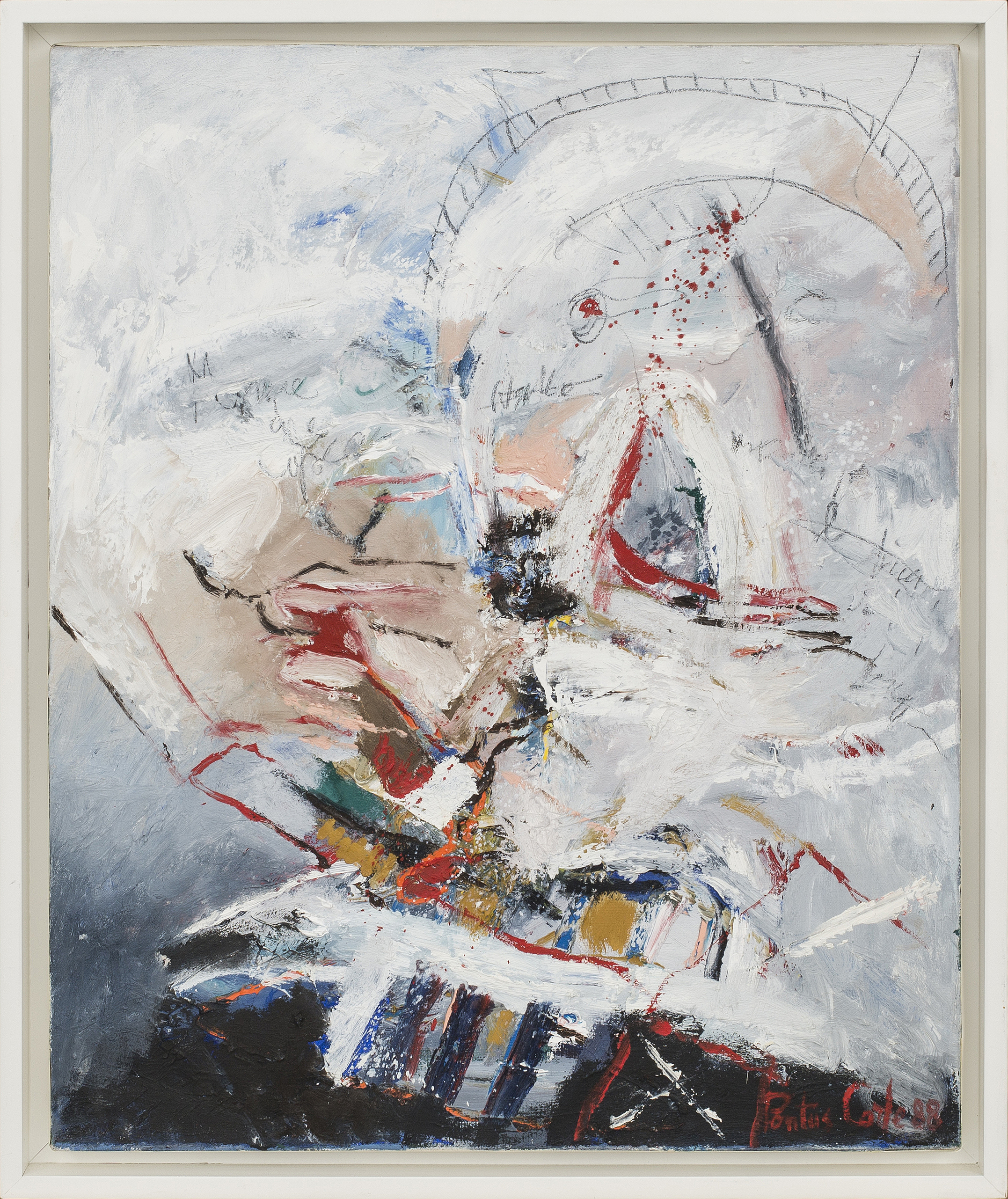 PONTUS CARLE, oil on canvas, signed and dated -88, - Bukowskis