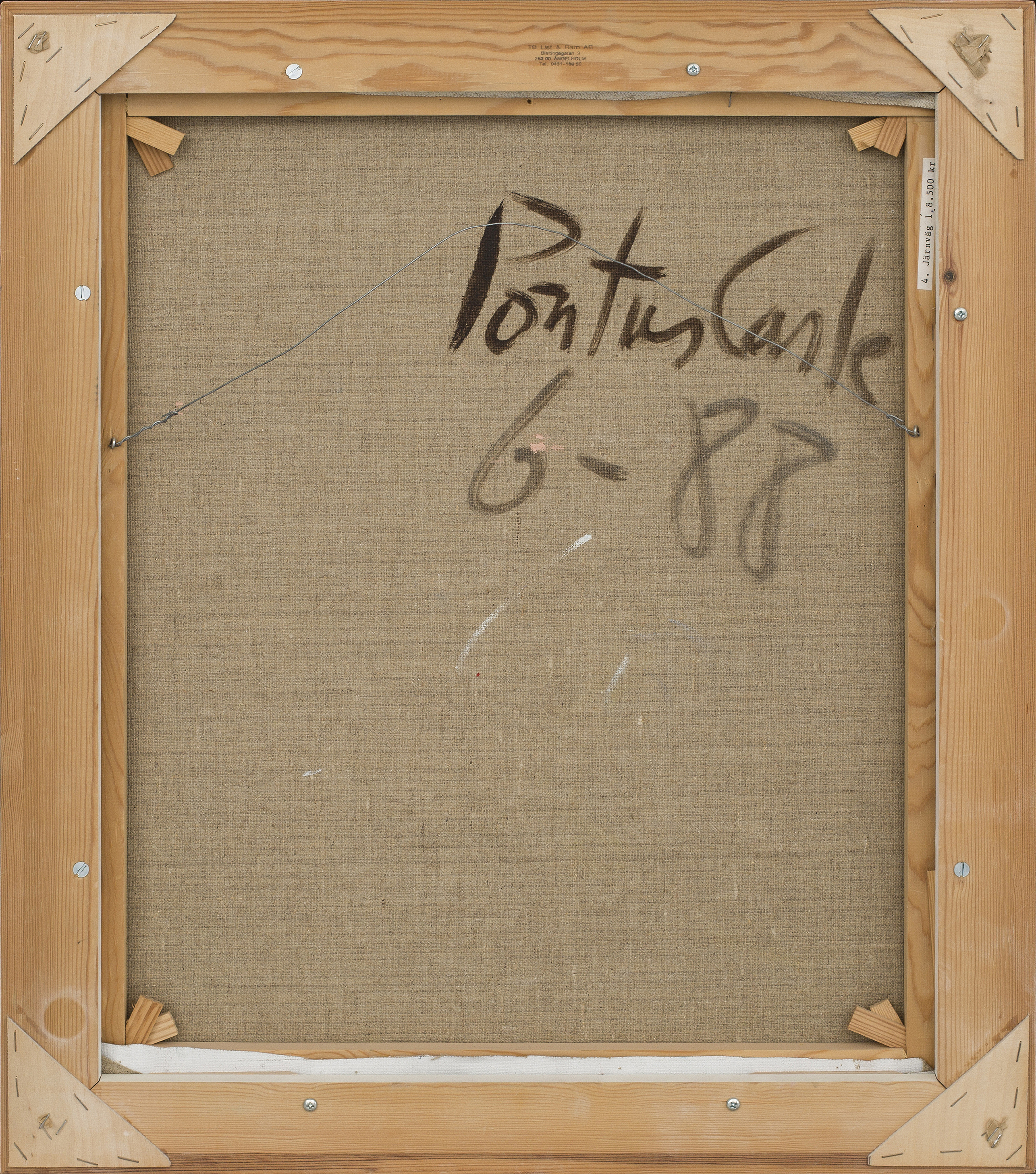 PONTUS CARLE, oil on canvas, signed and dated -88, - Bukowskis