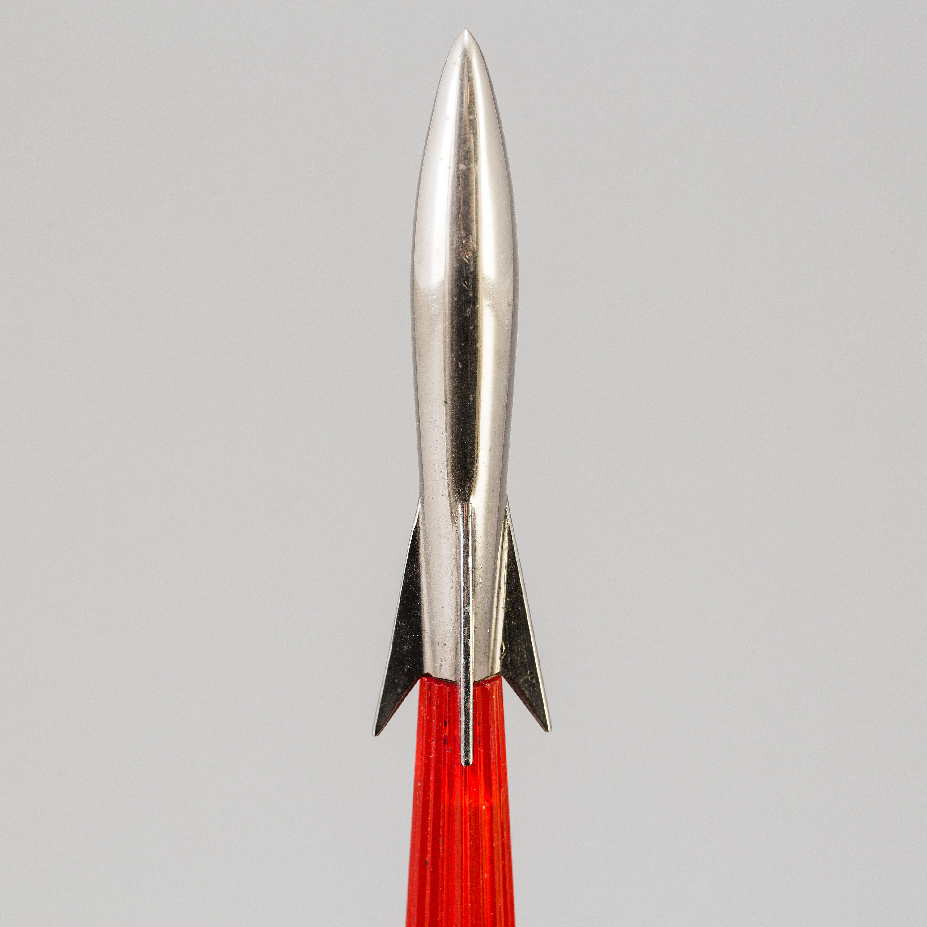 Soviet perspex table lamp with a rocket Finial, depicting Yri Gagarin's ...