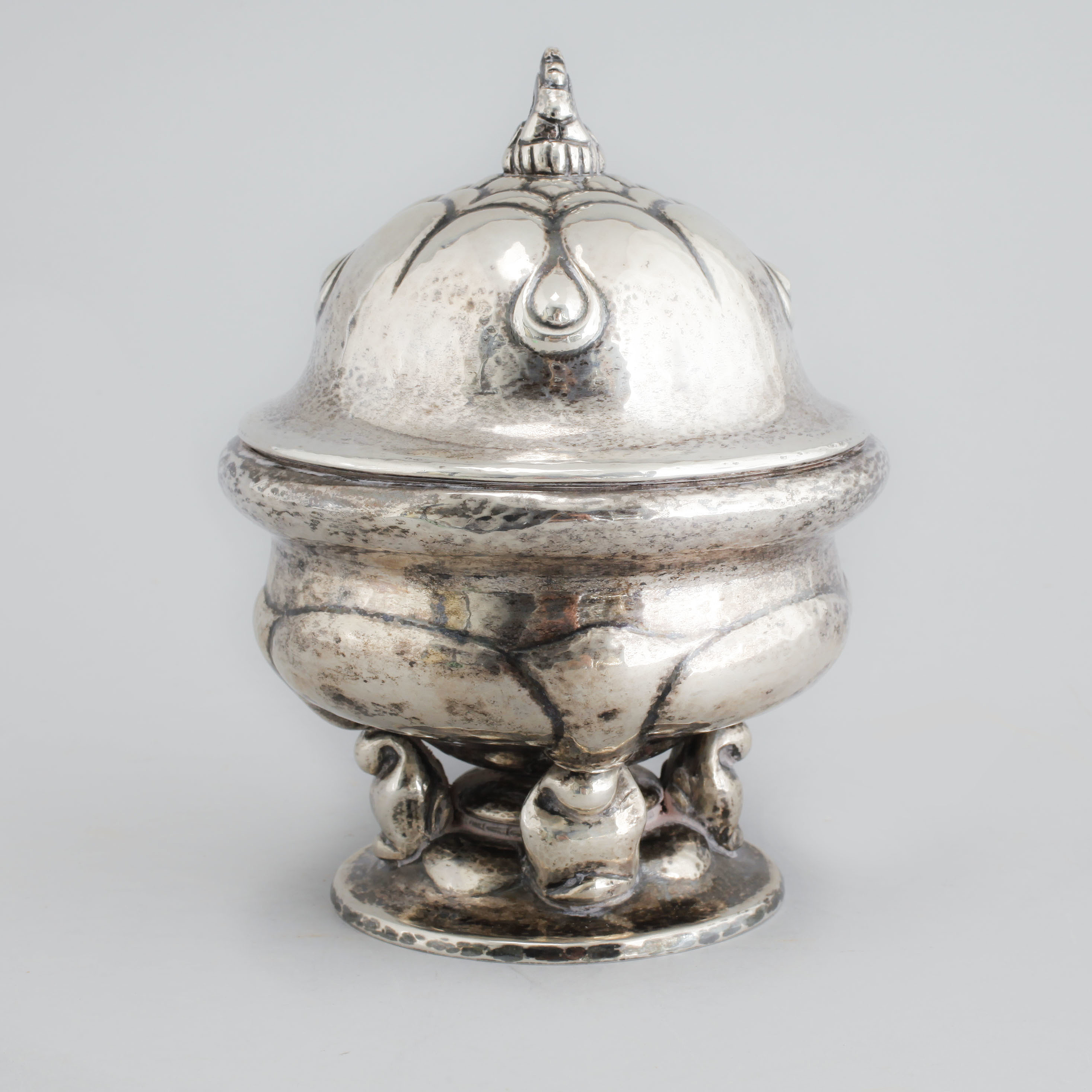 A silver sugar bowl, assay master Christian F Heise in Copenhagen, 1918 ...
