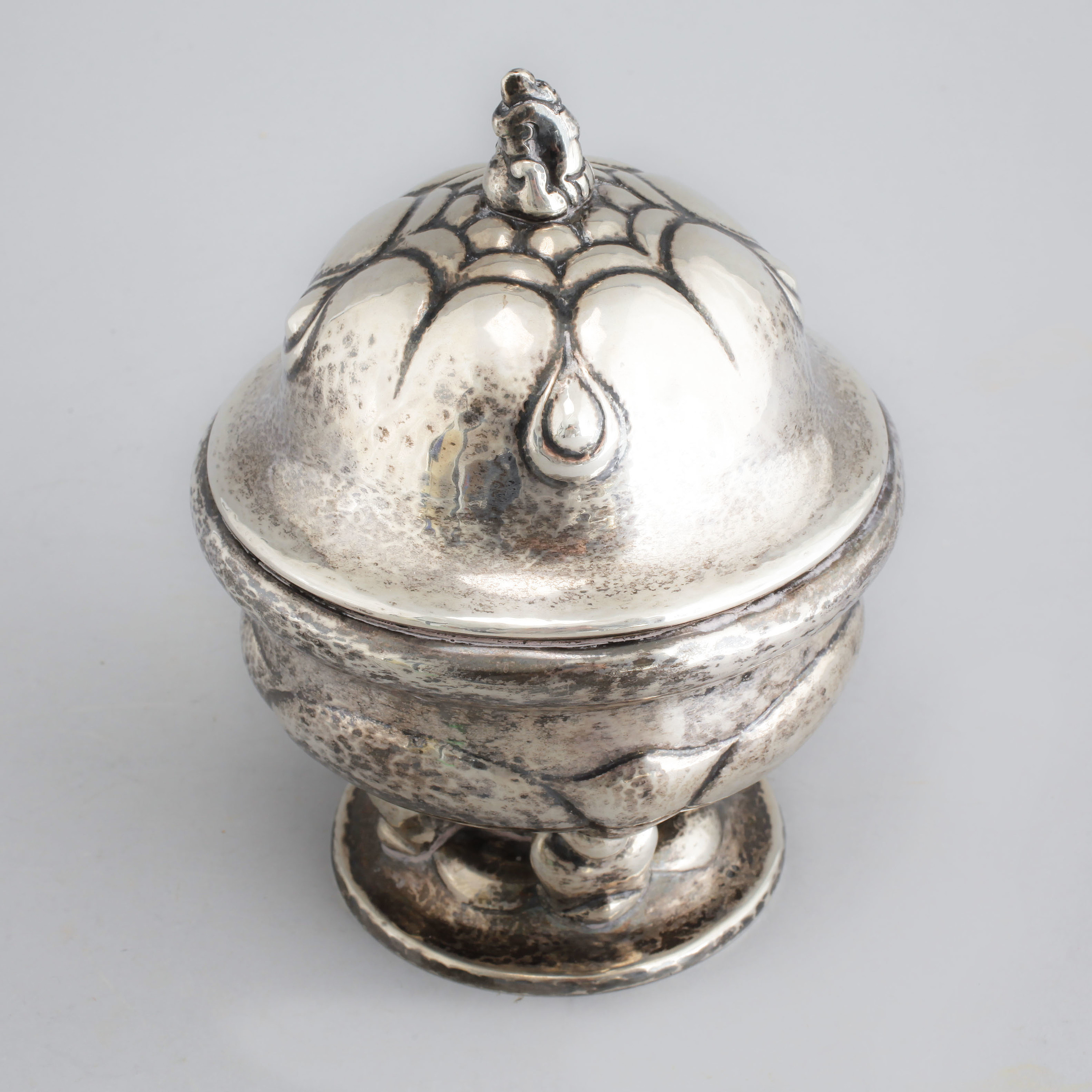 A silver sugar bowl, assay master Christian F Heise in Copenhagen, 1918 ...