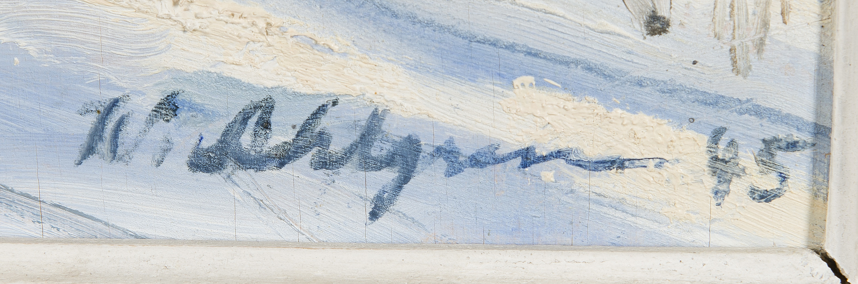 WILLIAM AHLGREN, olja på pannå, signerad och daterad -45. - Bukowskis