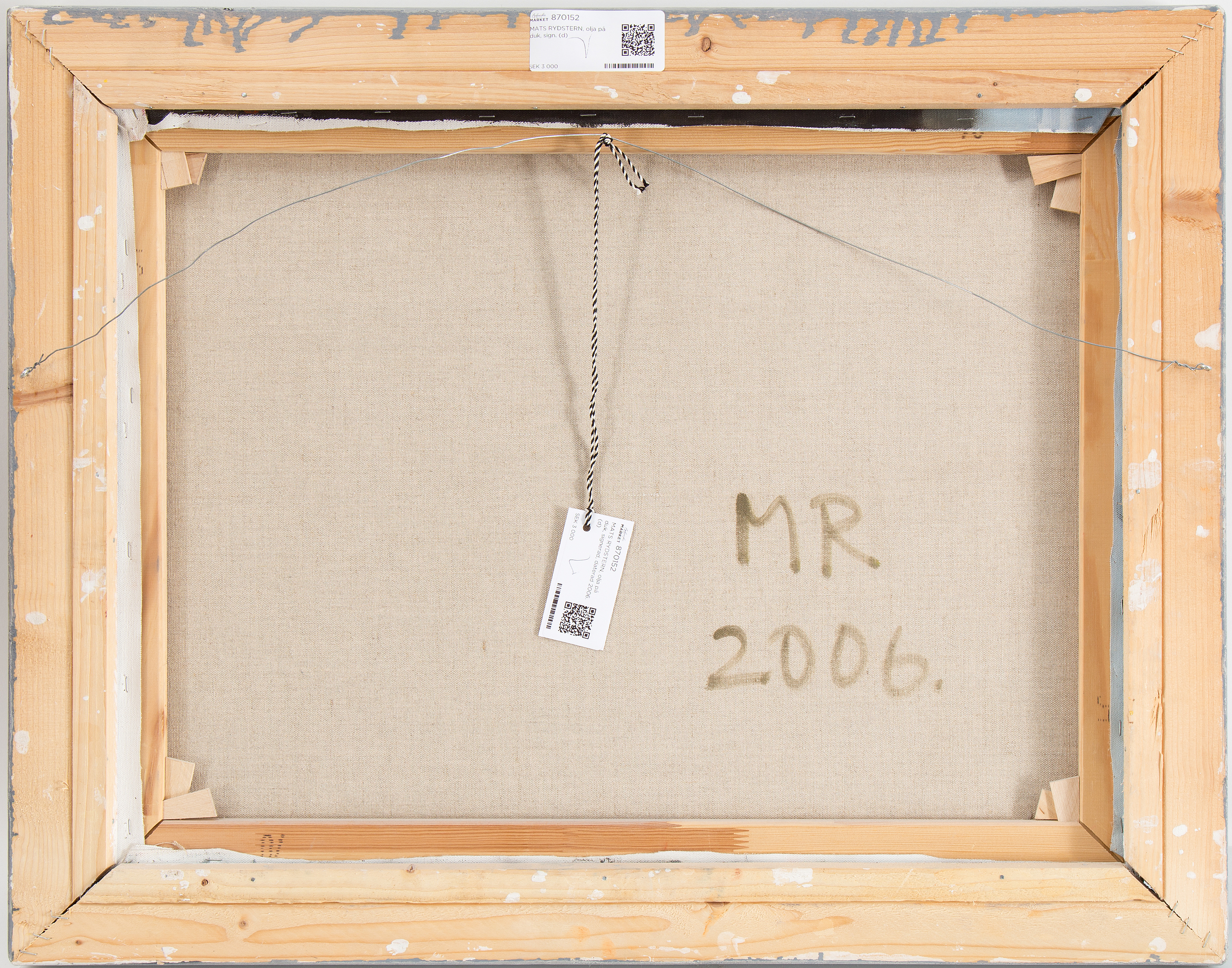 MATS RYDSTERN, oil on canvas, signed and dated 2006. - Bukowskis