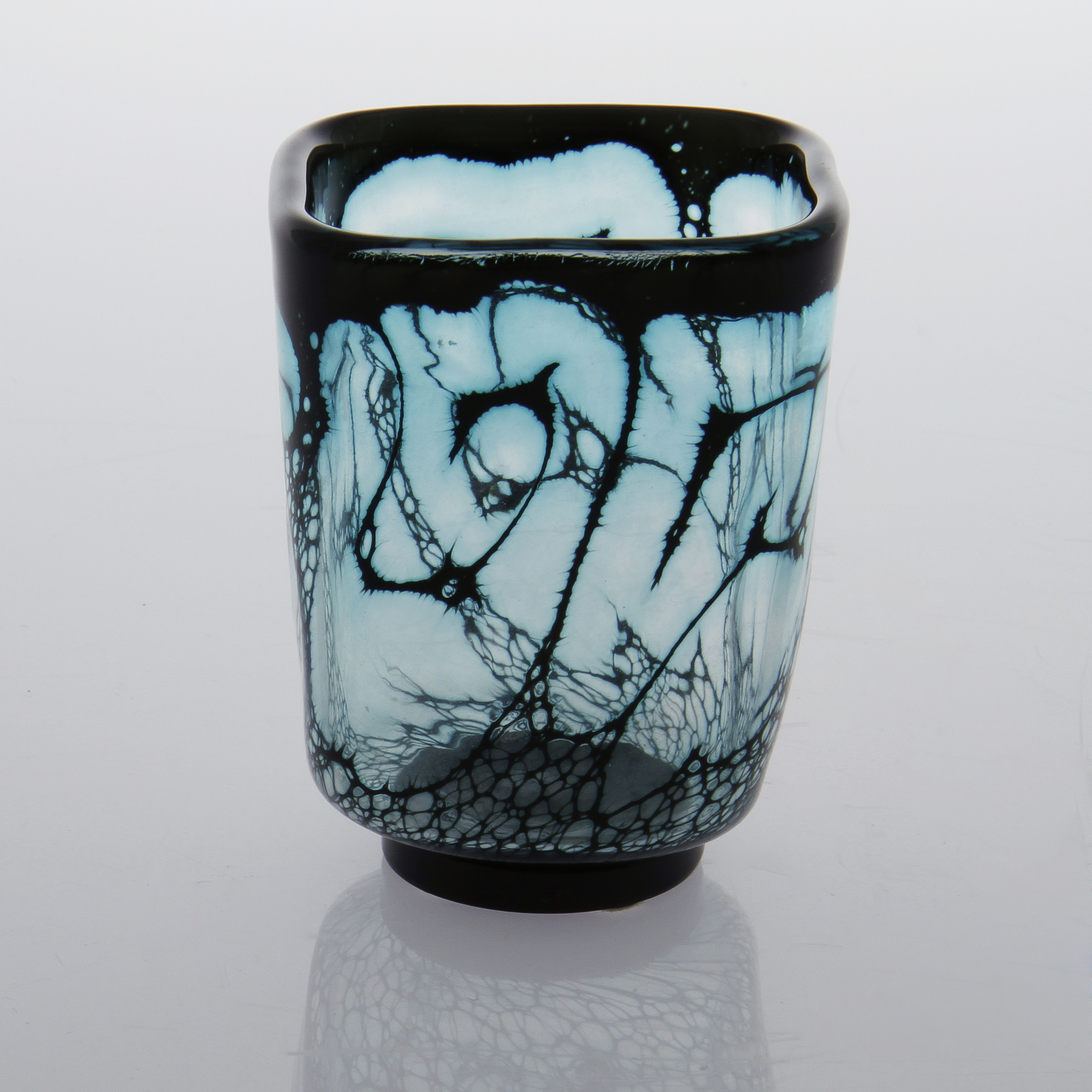 A glass vase by Eva Englund for Orrefors, signed Eva Englund, second ...