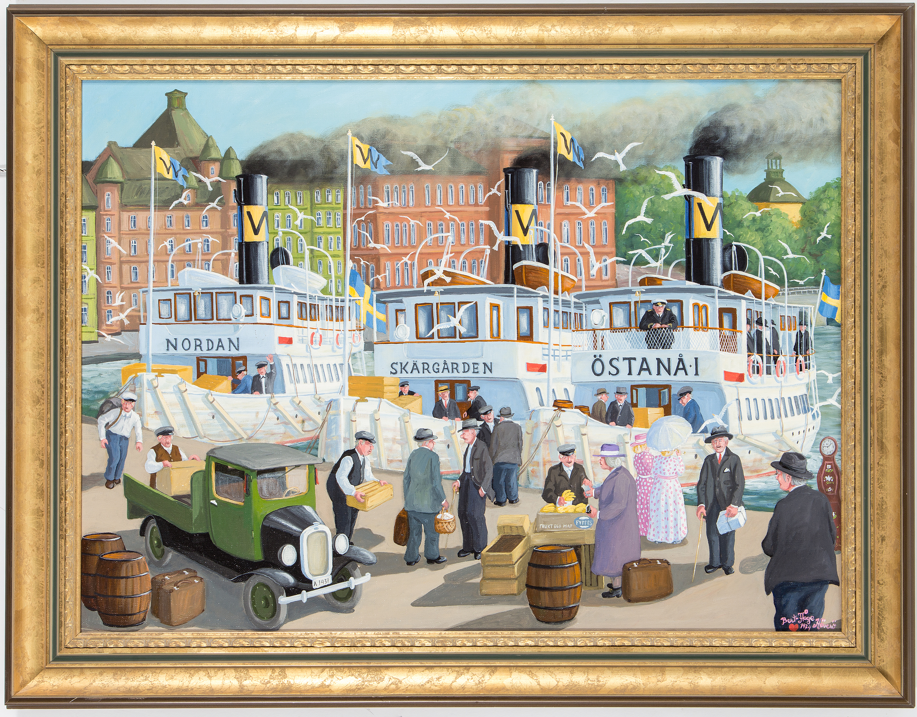 BERT HÅGE HÄVERÖ, oil on canvas, signed and dated 1974. - Bukowskis