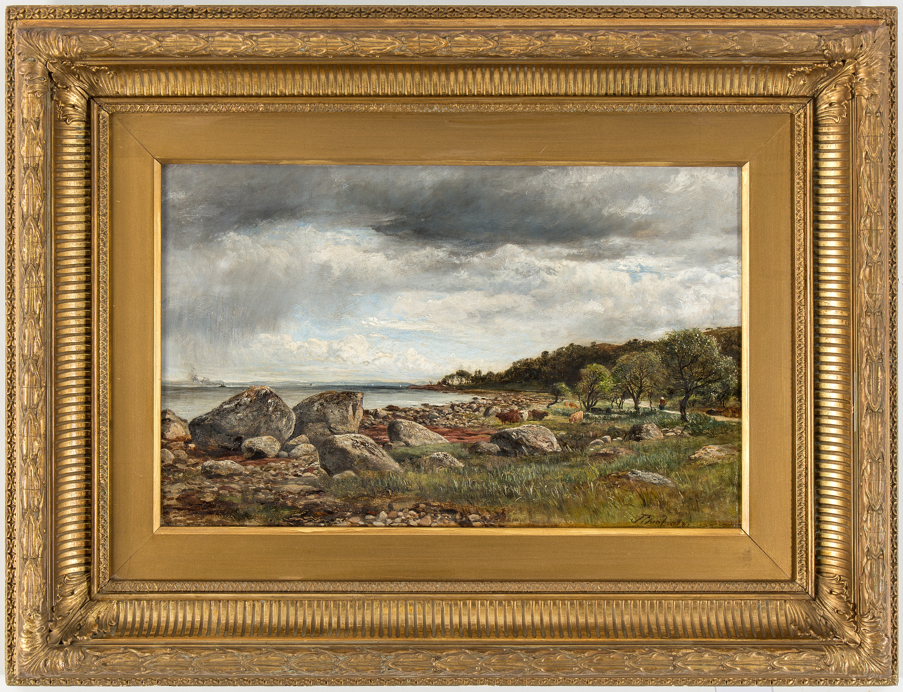 Unknown artist, oil on canvas, England, 19th century. Signed Morland ...