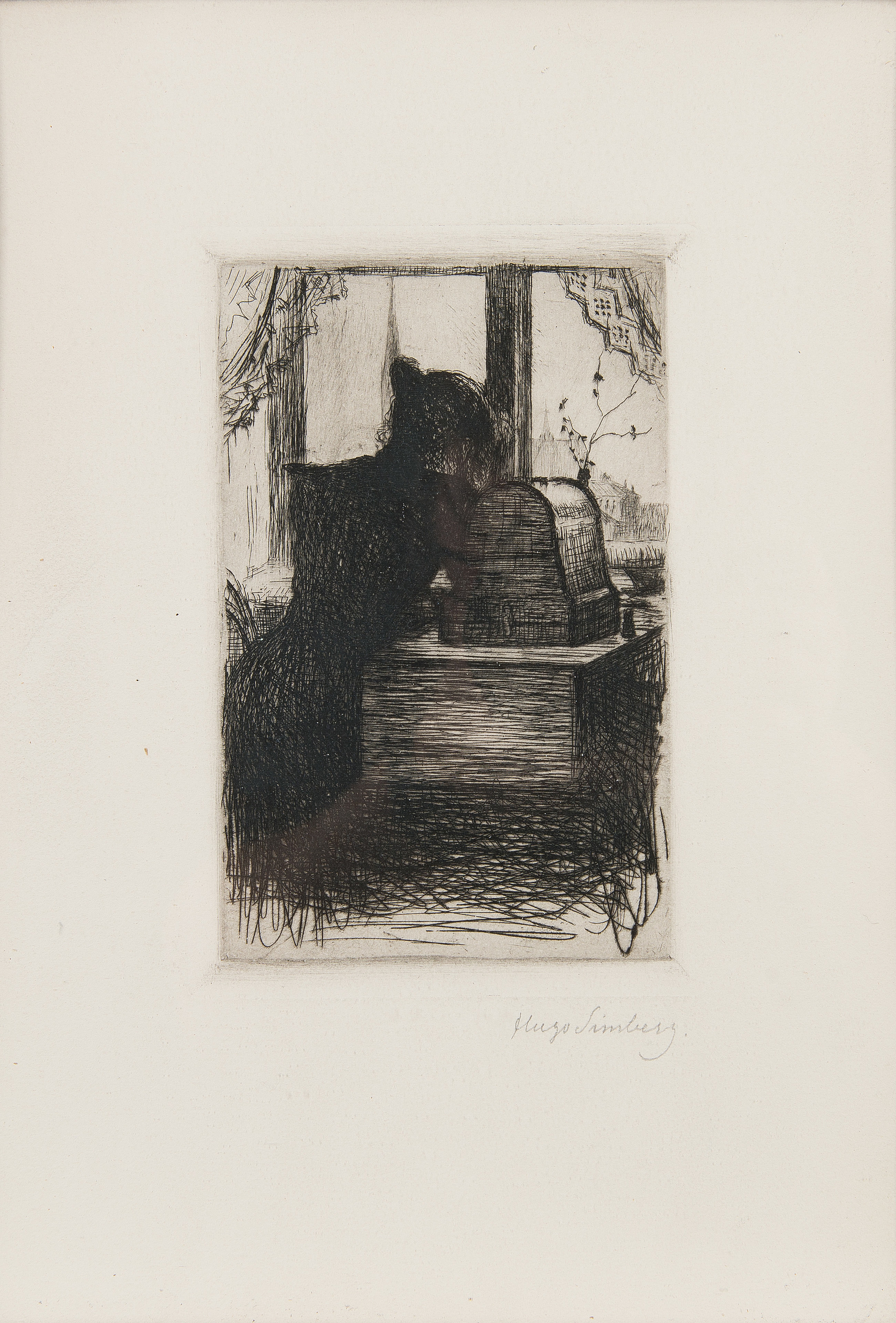 HUGO SIMBERG, etsning, signerad. - Bukowskis