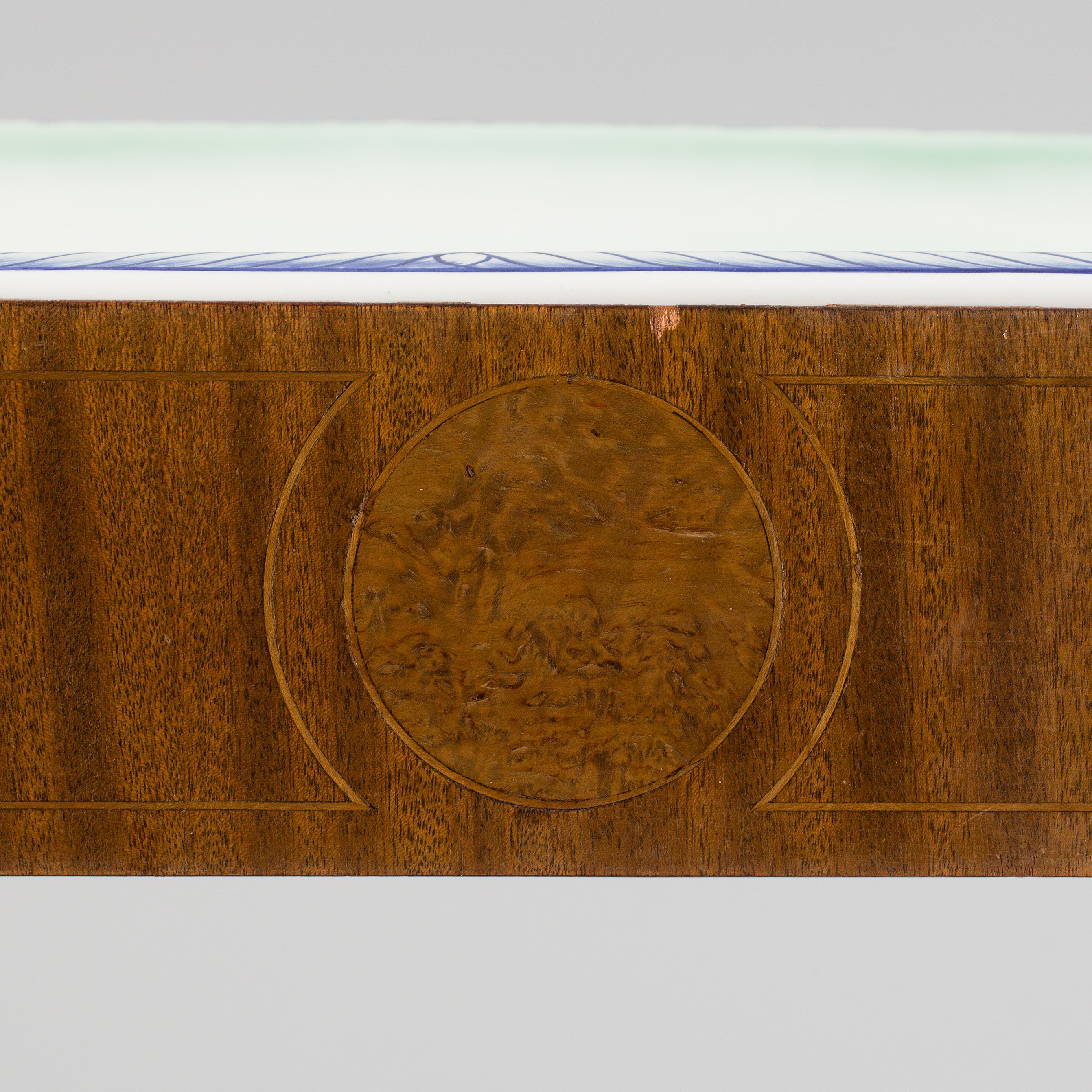 ARTHUR PERCY, tebord, flintgods, Gefle Porslinsfabrik. Målarsignatur ...