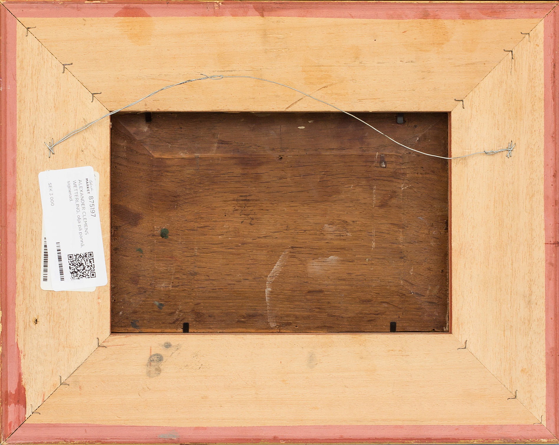 ALEXANDER CLEMENS WETTERLING, olja på pannå, signerad. - Bukowskis